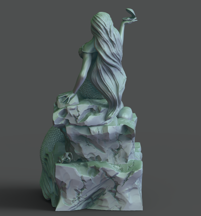 Mermaid on the stone | 3D models download | Creality Cloud
