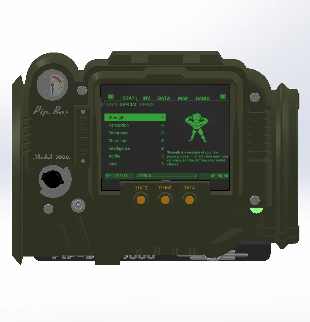 Wearable Fallout Pipboy | 3D models download | Creality Cloud