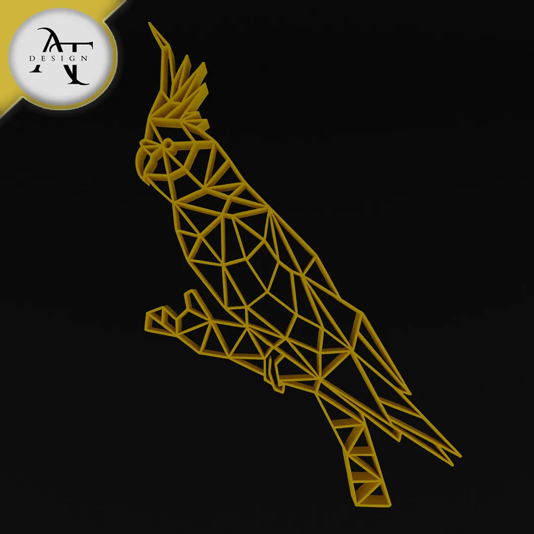 Home Decorations & Ornaments STL Download - Parrot - Geometric - 2D ...