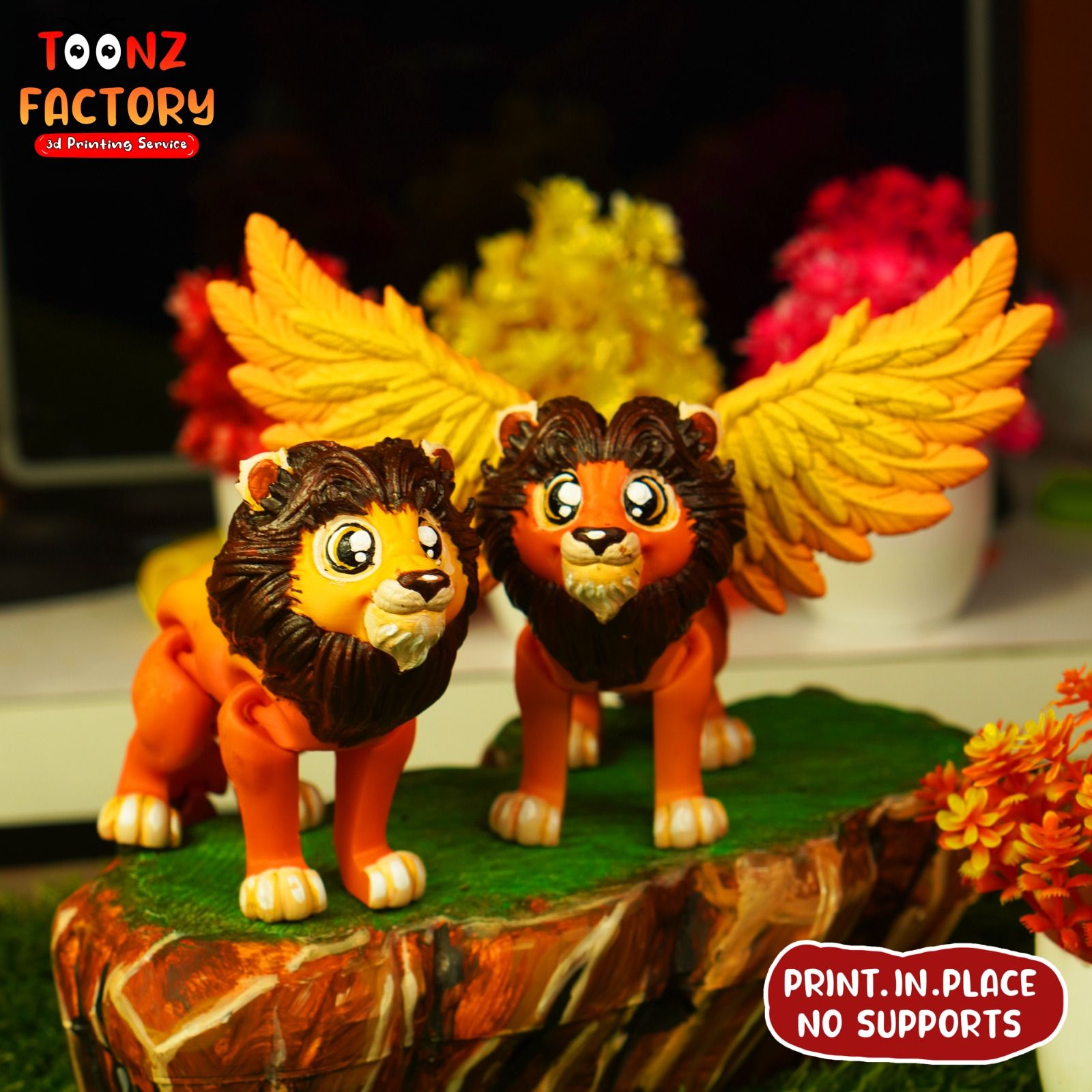 CUTE FLEXI LION AND WINGED LION ARTICULATED | 3D models download ...