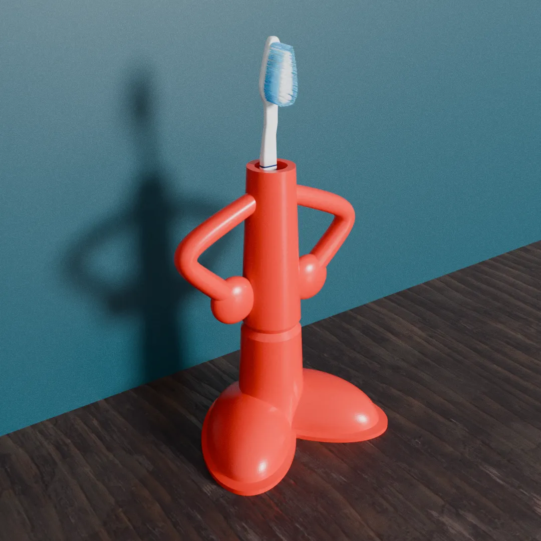 3D Printer Files | 3MF File | funny toothbrush holder | Creality Cloud