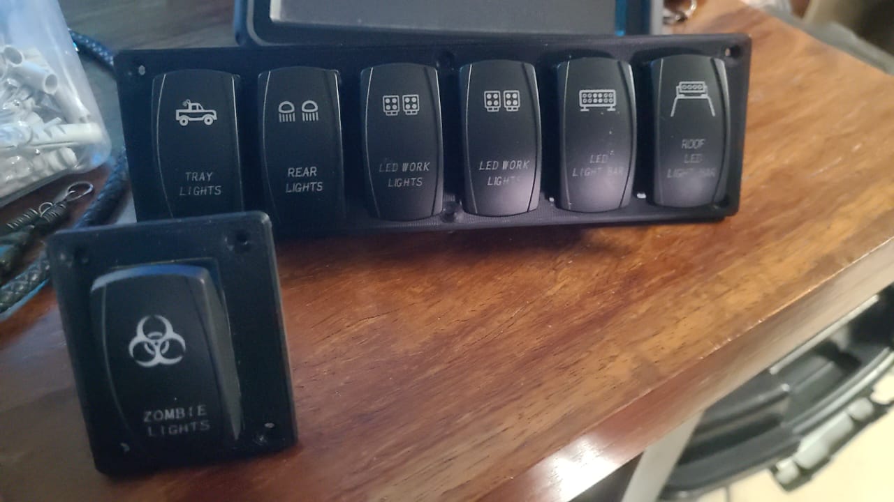 Rocker Switch Mounting Plates | 3D models download | Creality Cloud