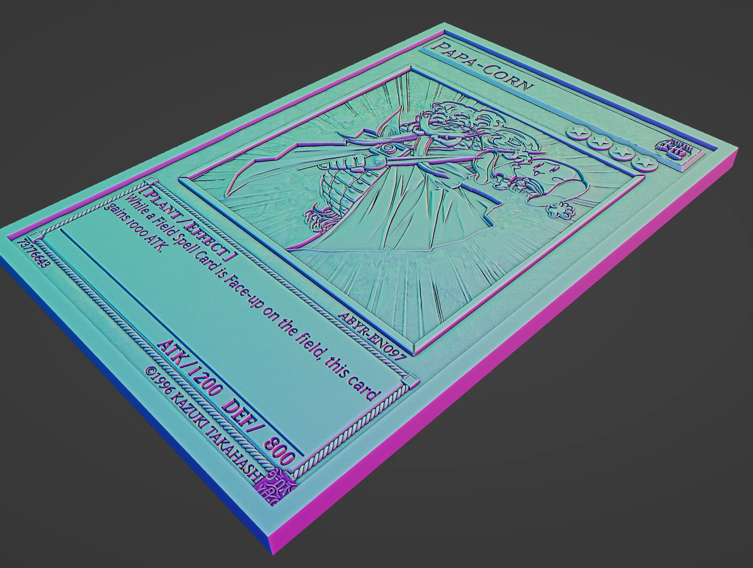 Free Other STL Download - Papa-Corn - yu-gi-oh!by Wsonuchiha3D