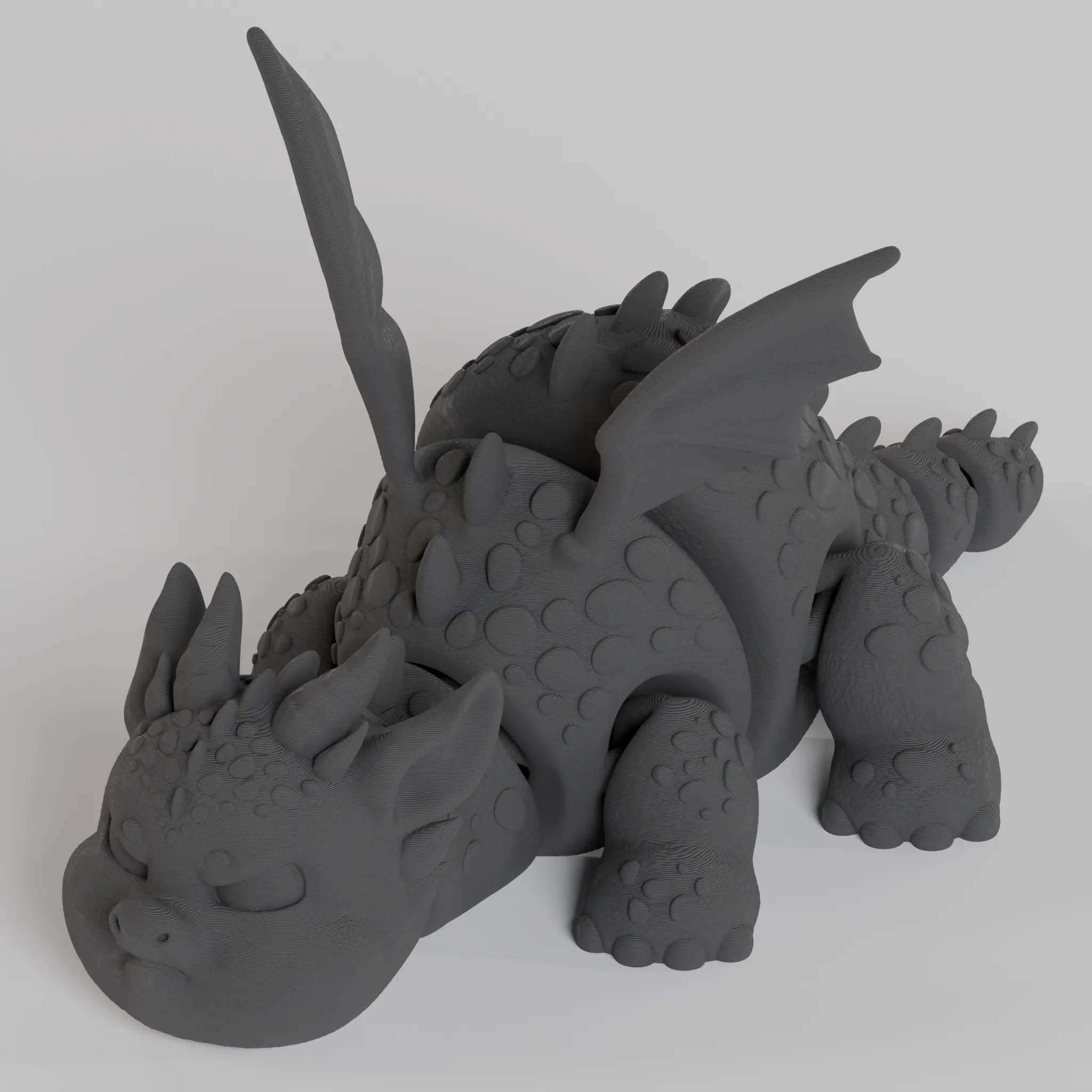 3D Printer Files | 3MF File | Grumpy Flexi Dragon | Creality Cloud