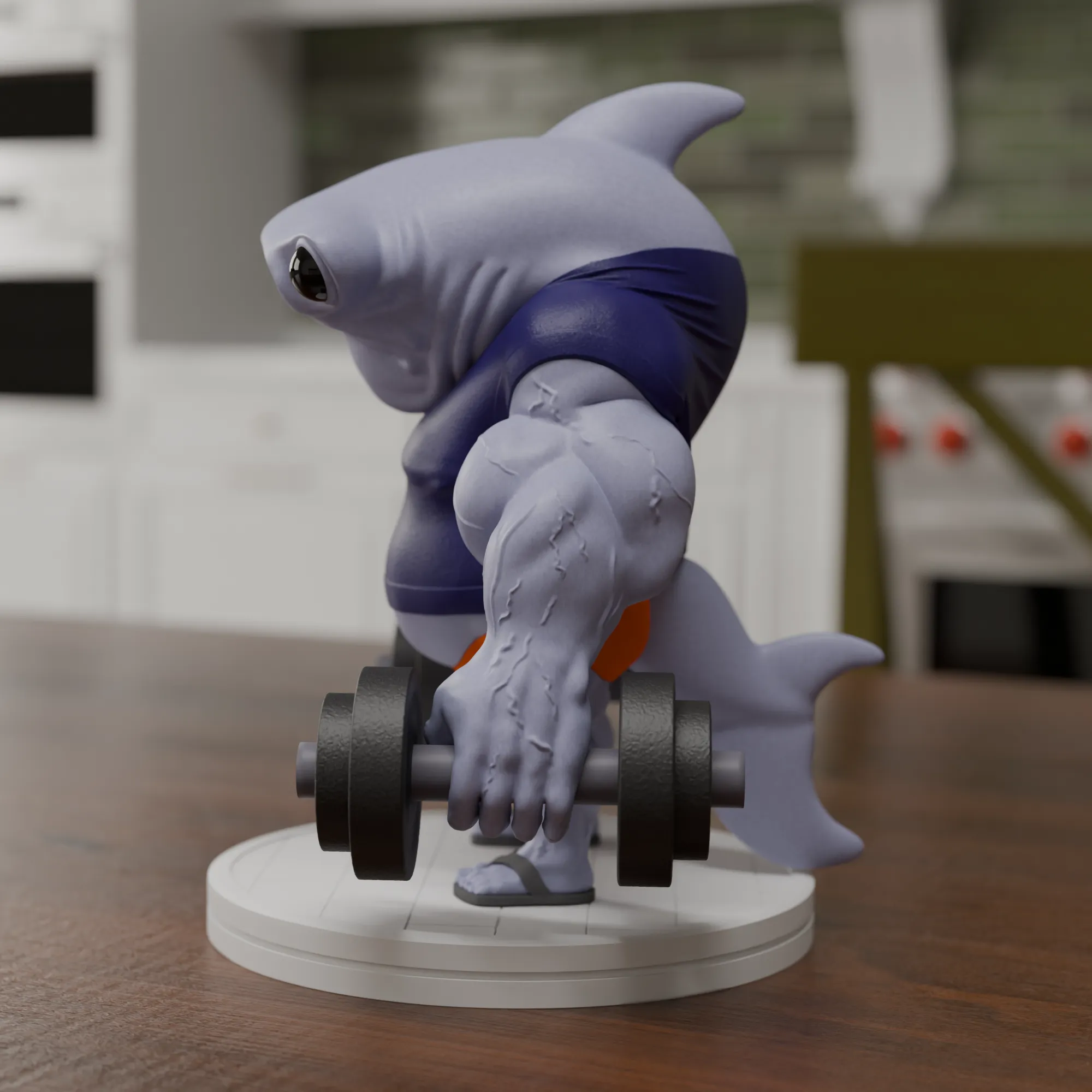 Characters & Creatures STL Download - MUSCULAR SHARKby MirDraft