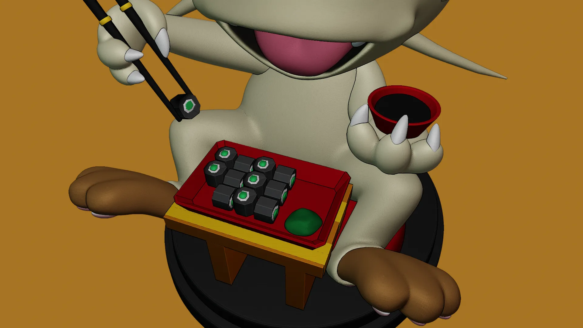 Characters & Creatures STL Download - chef meowth - Pokemonby Jlo3d