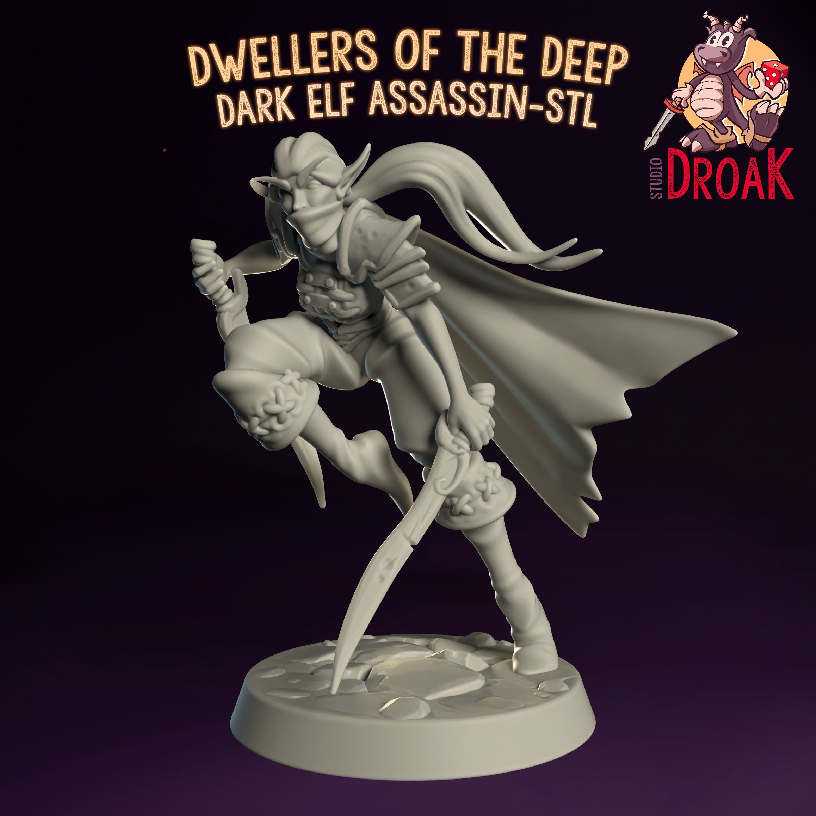 Dark Elf Assassin Dwellers Of The Deep 3d Models Download Creality Cloud