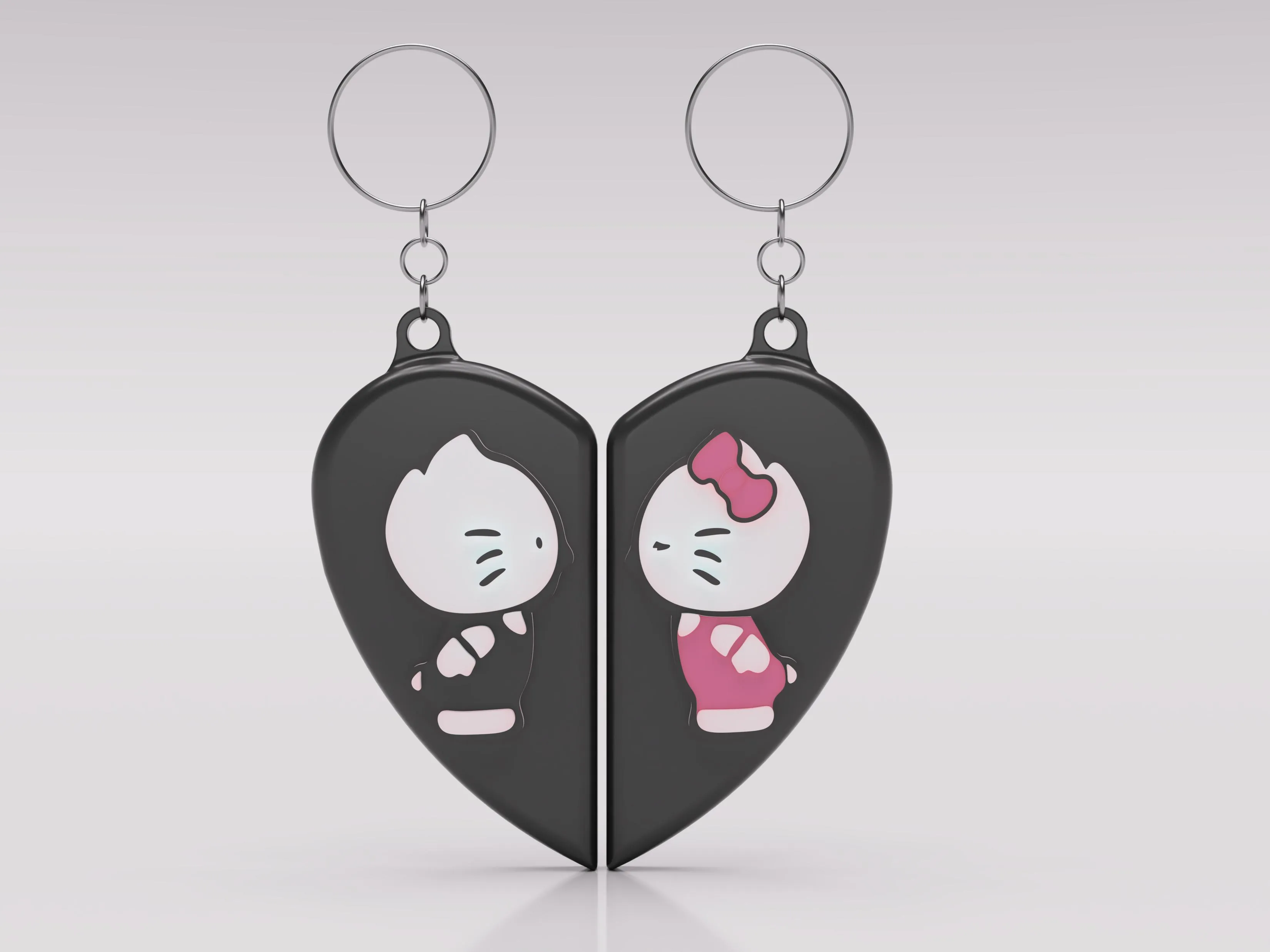 Jewelry & Accessories STL Download - HELLO KITTY MATCHING KEYCHAINSby ...