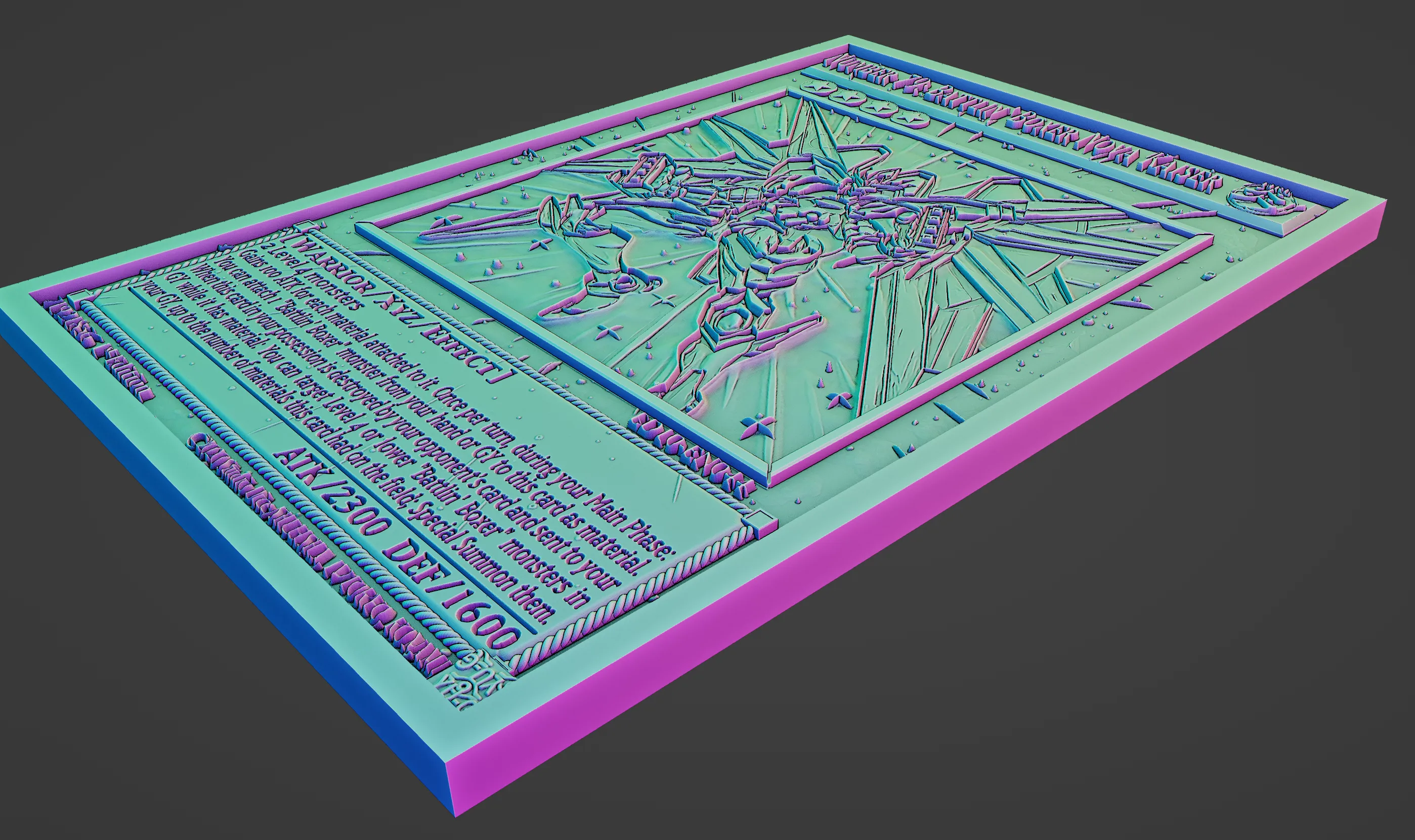 Free Other STL Download - YU-GI-OH! card relief,real size of the cards ...