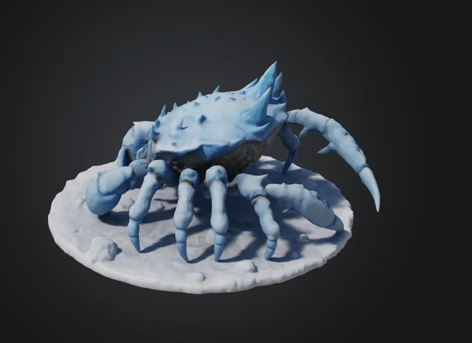 Characters & Creatures STL Download - ice crab game rpgby Warjacob