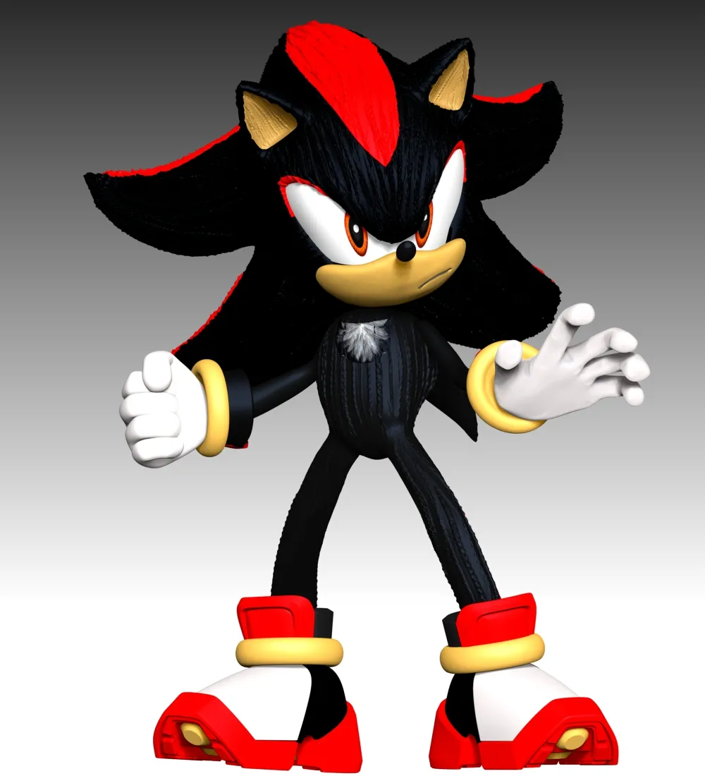 Characters & Creatures STL Download - Shadow The Hedgehog 3 Fan Artby ...