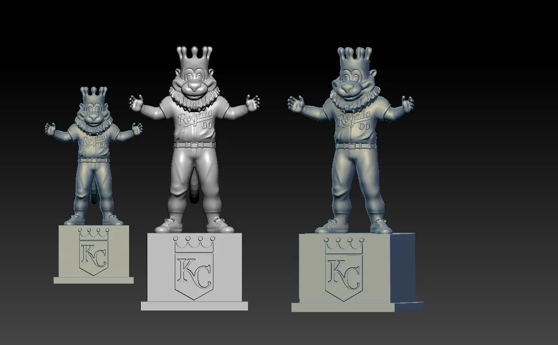 Characters & Creatures STL Download - MLB - KANSAS CITY ROYALS MASCOT ...