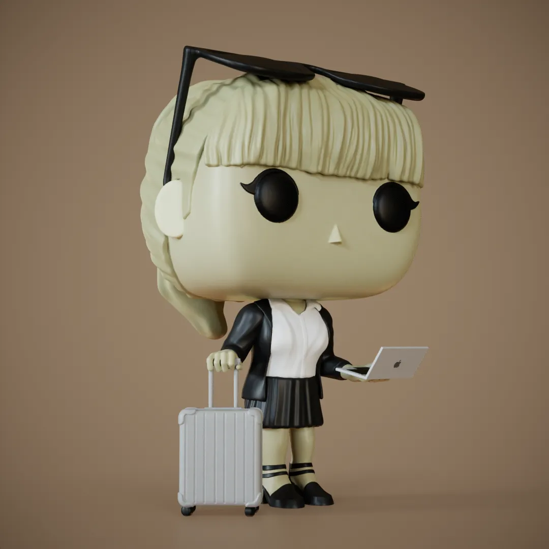 Characters & Creatures STL Download - Funko Custom pop Mujerby Axos3D