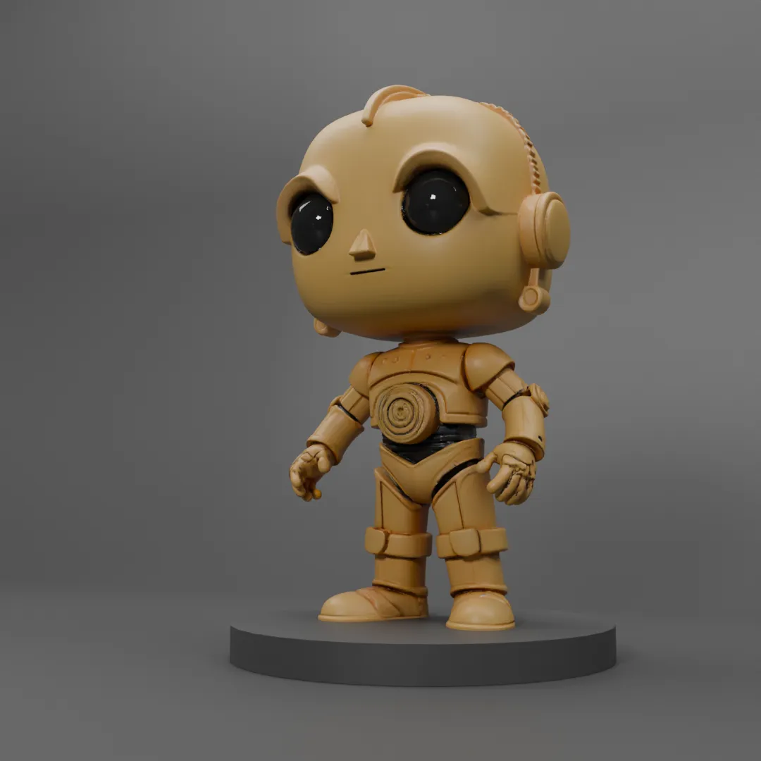 Characters & Creatures STL Download - C-3PO chibiby ipdesignoo8