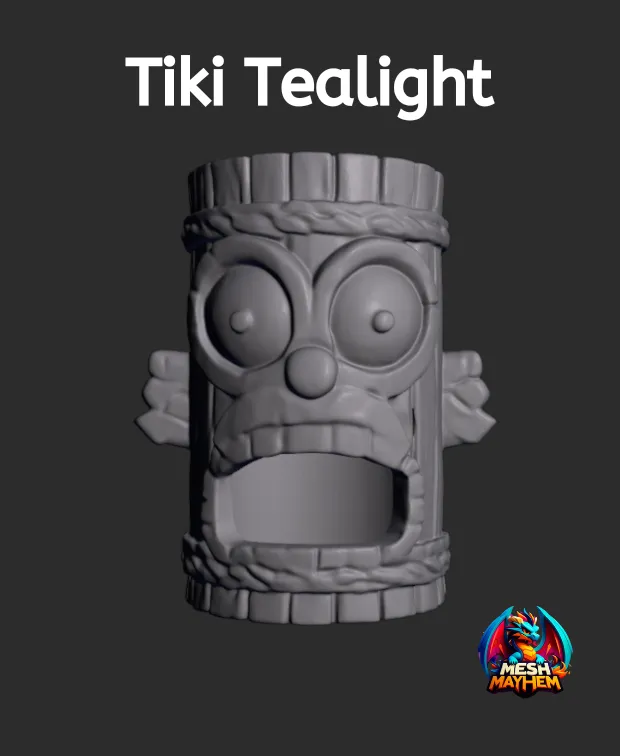 3D Printer Files | 3MF File | Tiki Tea Light | Creality Cloud