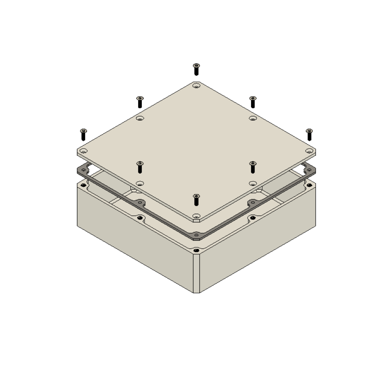 Air tight Rugged Box (150x150x40) | 3D models download | Creality Cloud