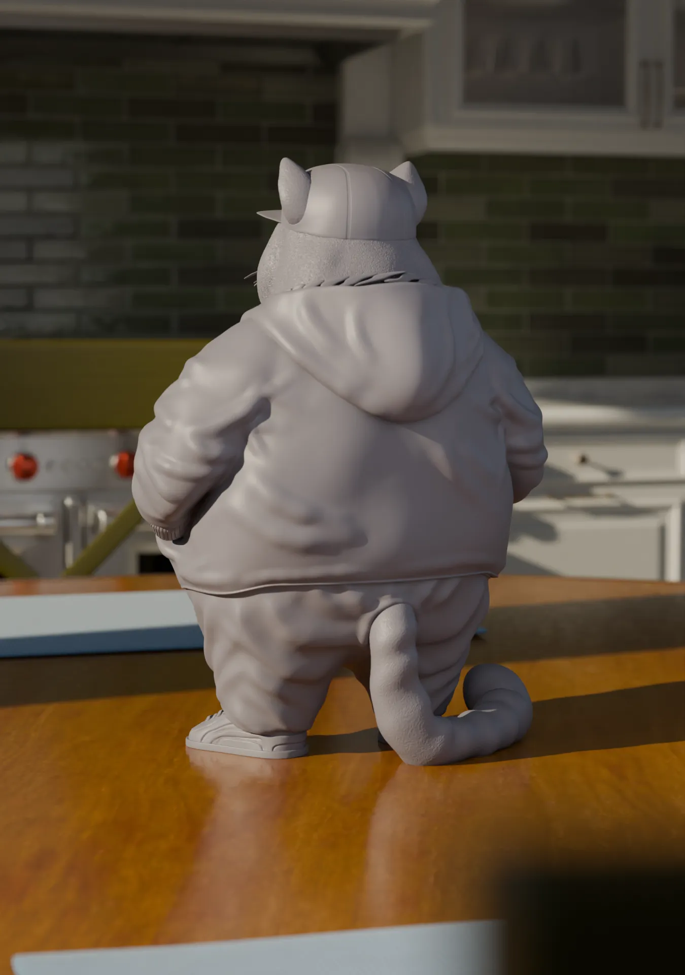 Characters & Creatures STL Download - FAT RAPPER CATby MirDraft