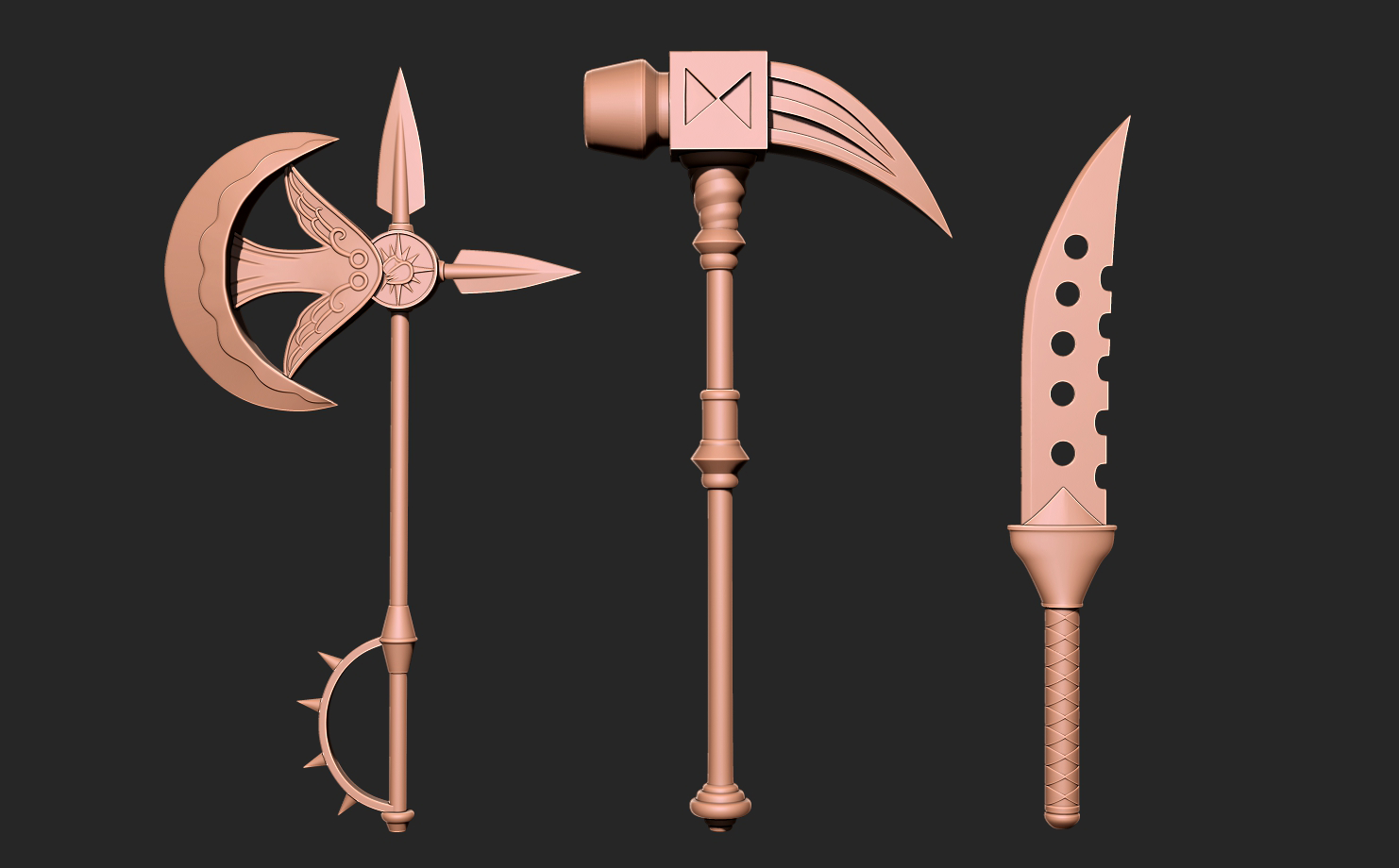The seven deadly sins - weapons Collection 3D print model | 3D models ...