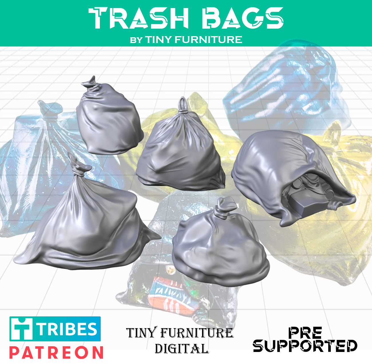 Trash bags | 3D models download | Creality Cloud