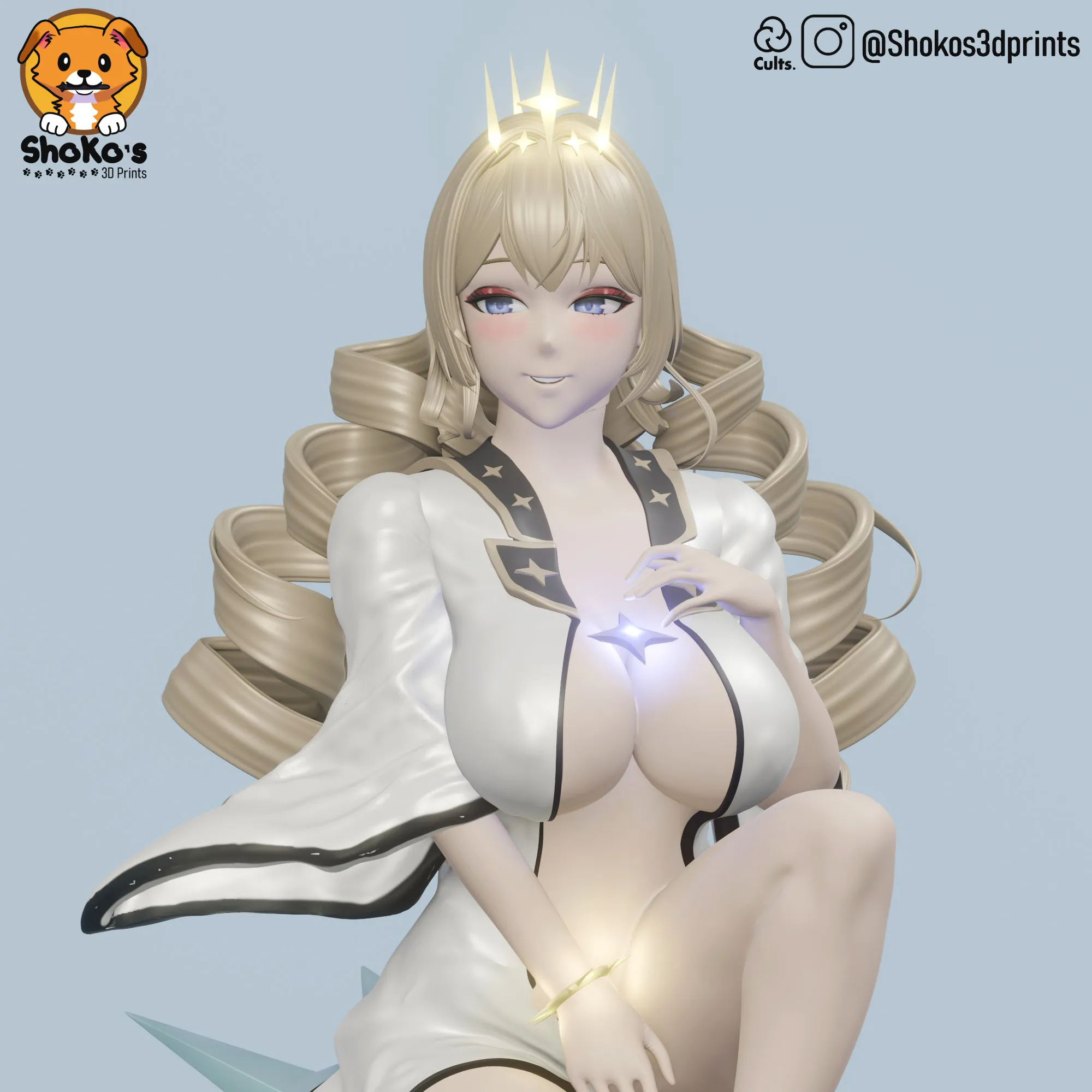 Characters & Creatures STL Download - Crown Naked King Nikke Goddess of Victoryby Shokos 3D Prints