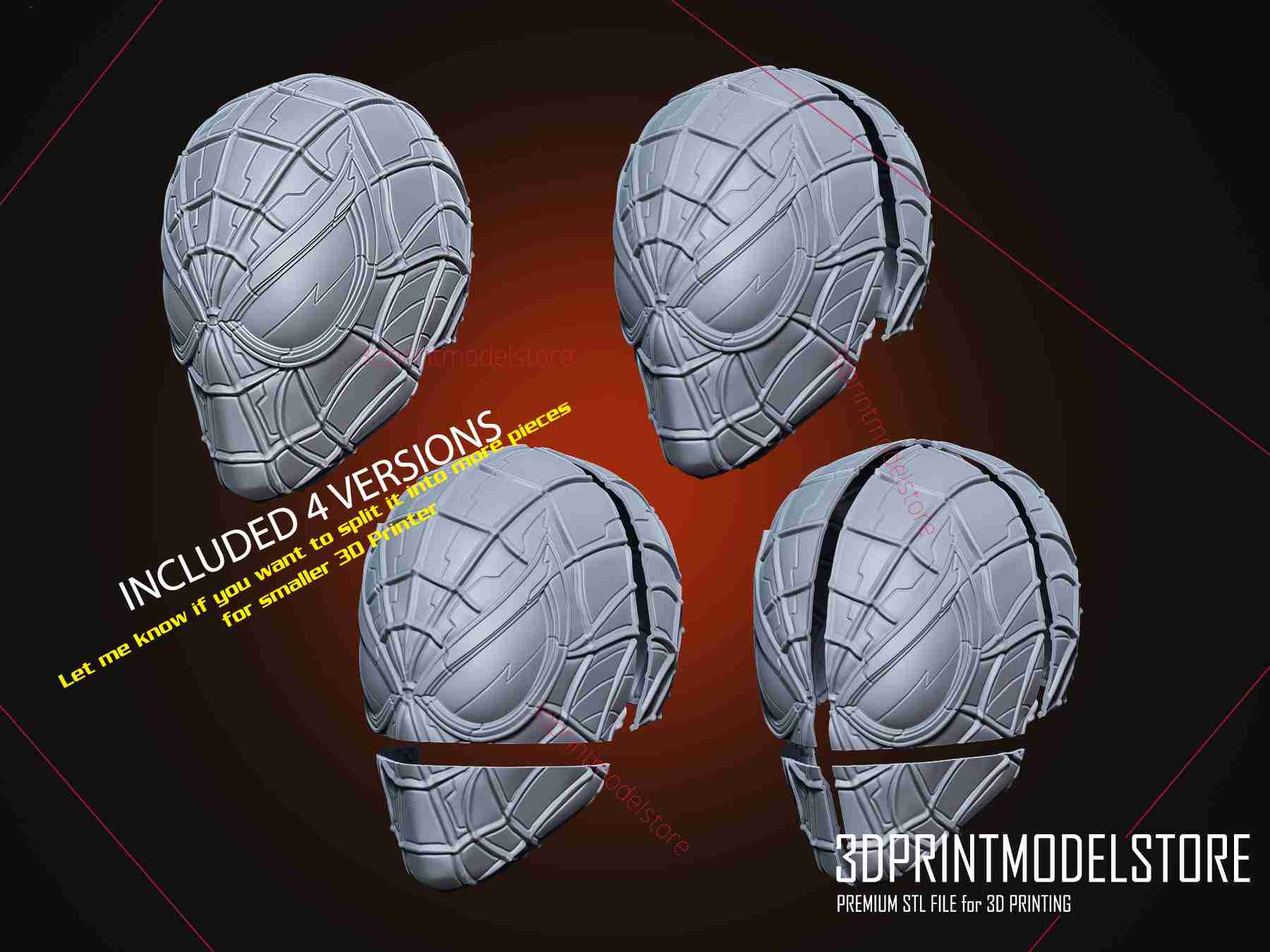 Spiderman Mask - Marvel Cosplay Helmet - Halloween Costume | 3D models ...