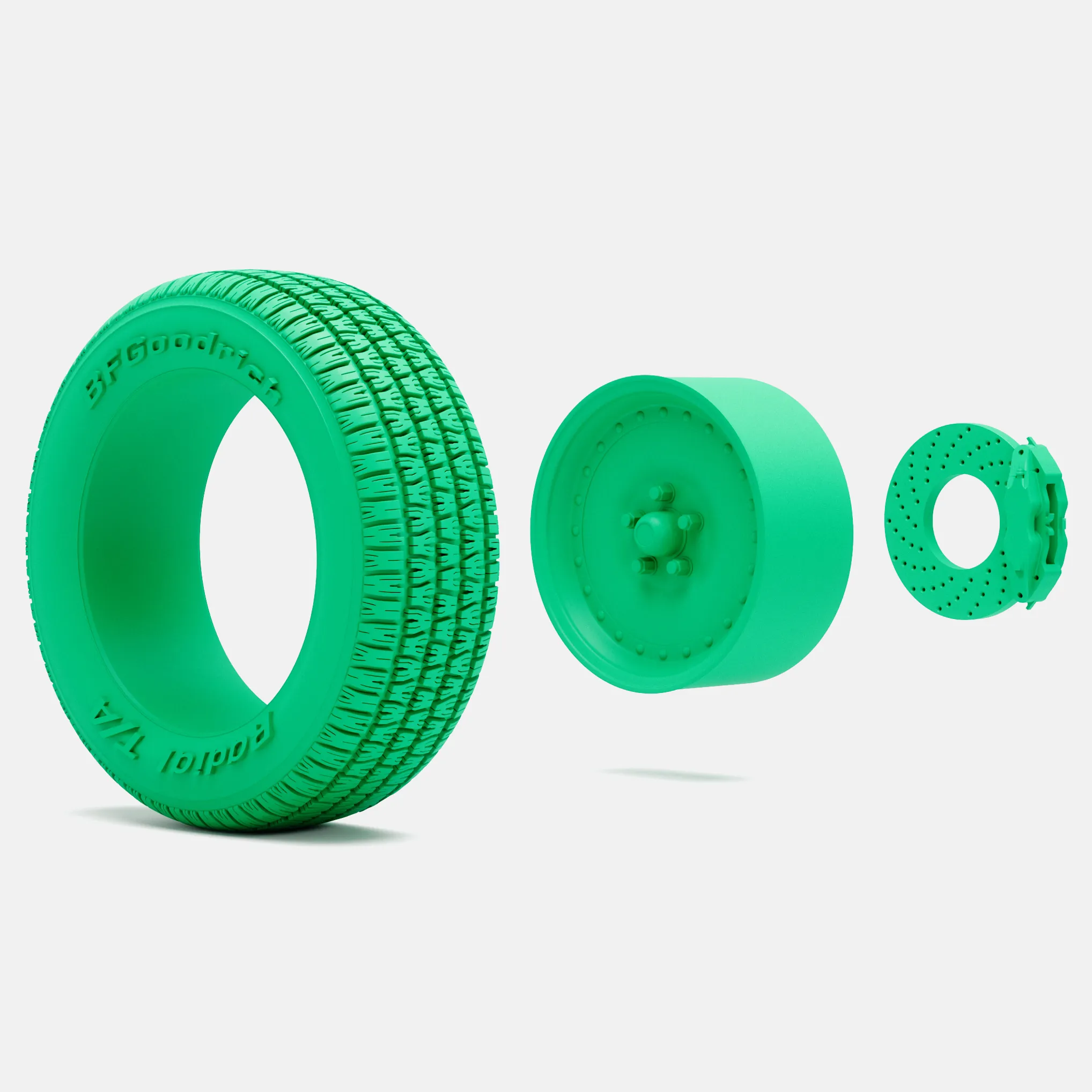 1/24 Scale, 15x7 Centerline Wheel, BFGoodrich Radial Tire | 3D models ...