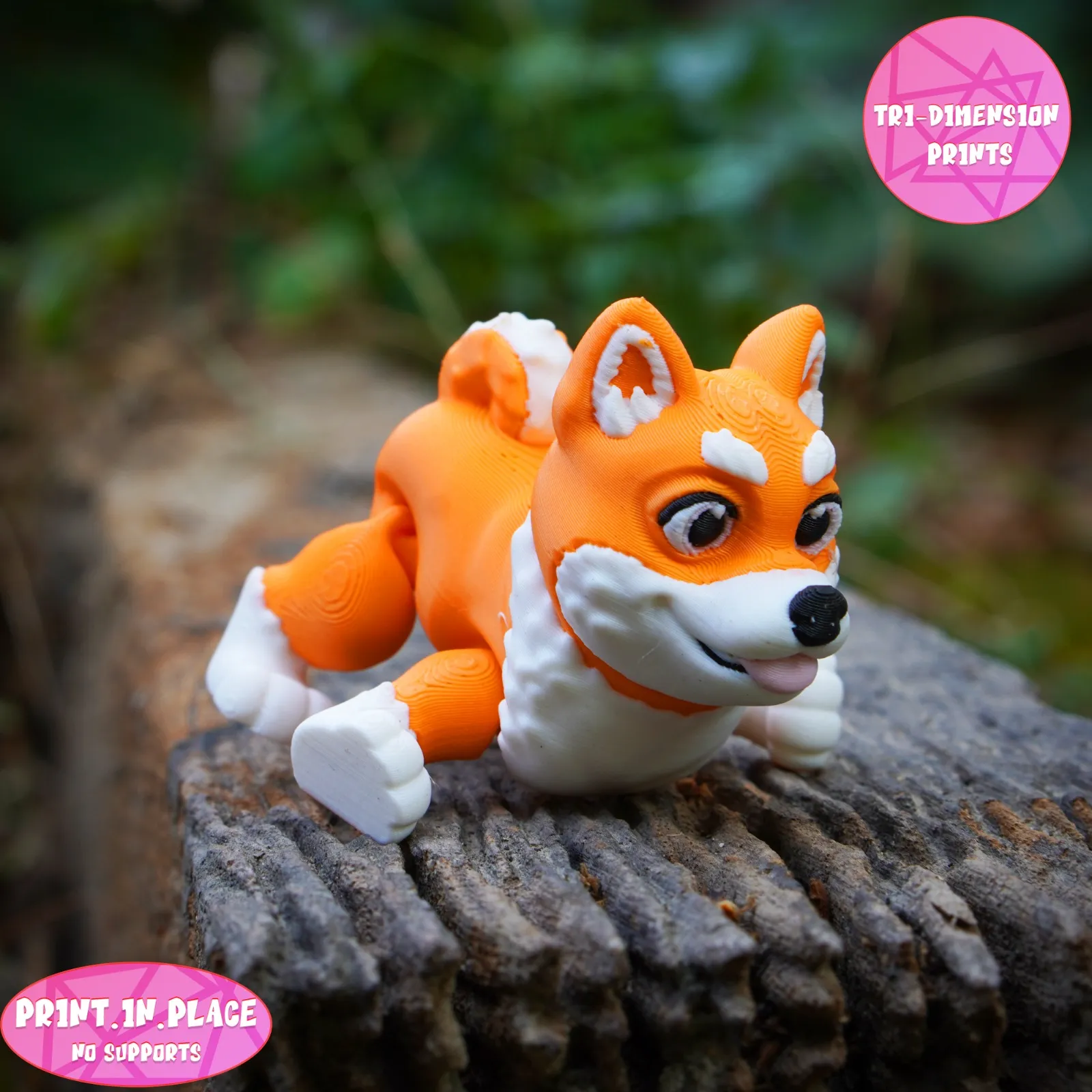 3D Printer Files | 3MF File | PRINT IN PLACE CUTE FLEXI SHIBA INU DOG ...