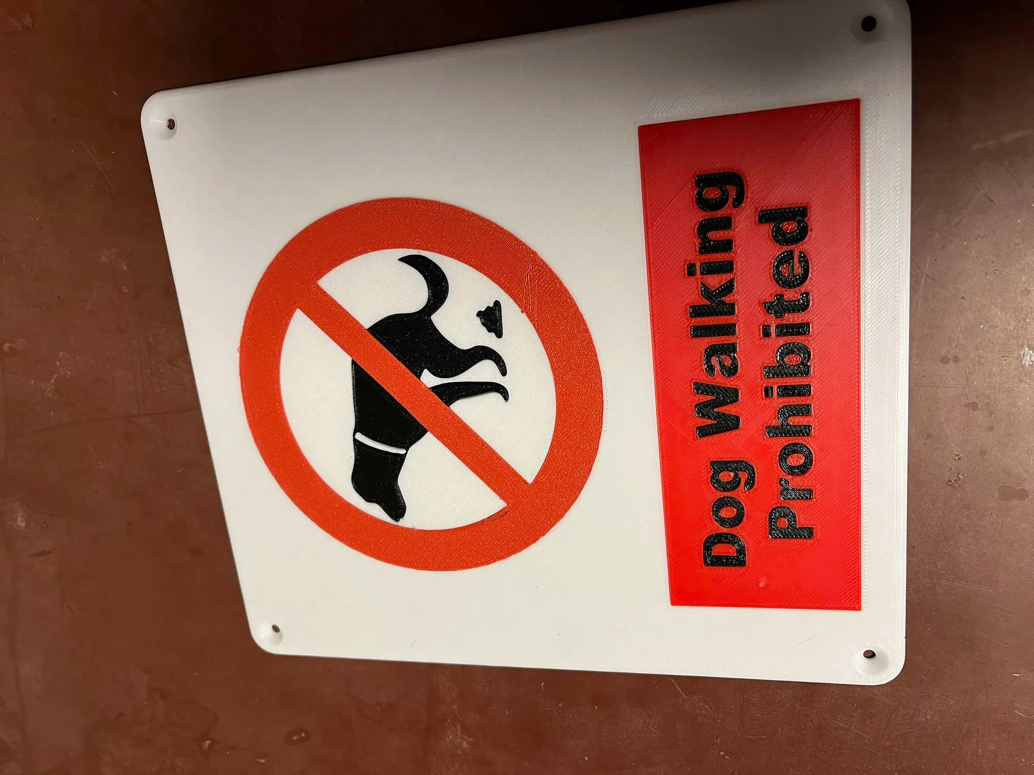 3D Printer Files | 3MF File | Prohibition of walking dogs, ban ...