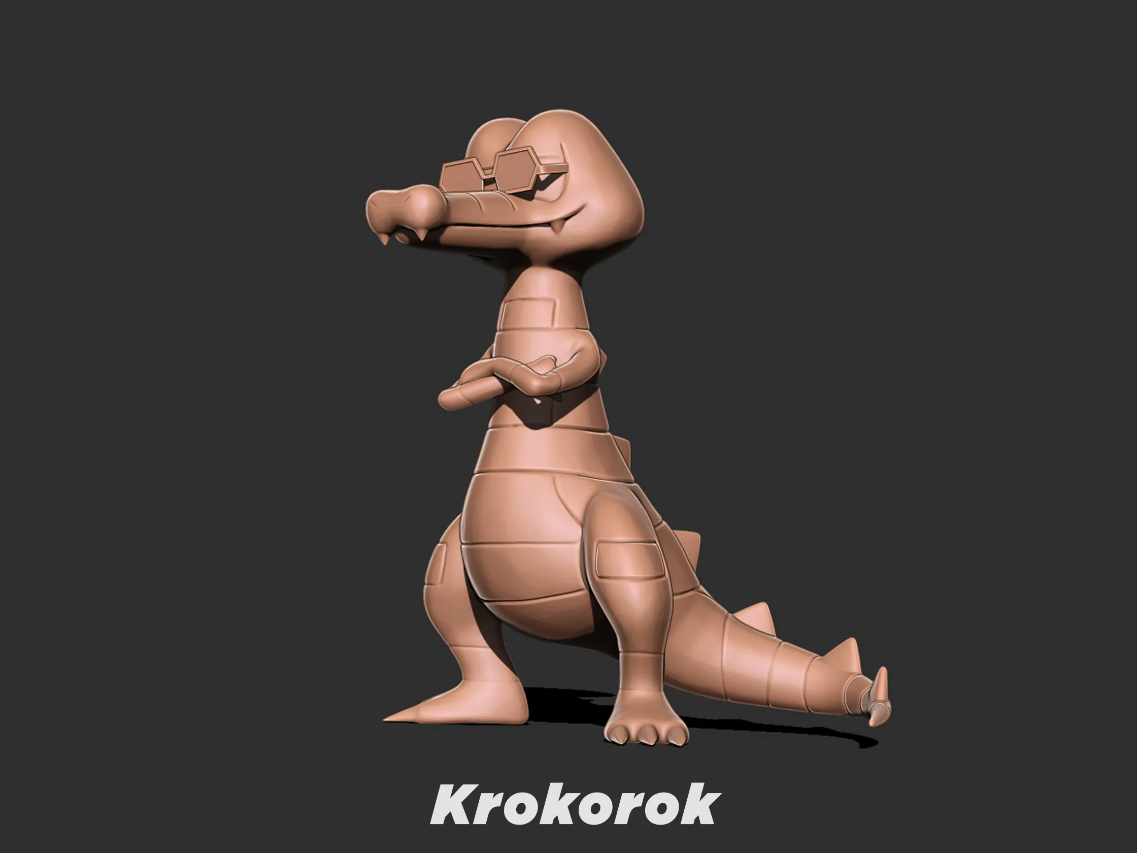 Characters & Creatures STL Download - Krokorok Pokemon 3d print modelby Hanma3D