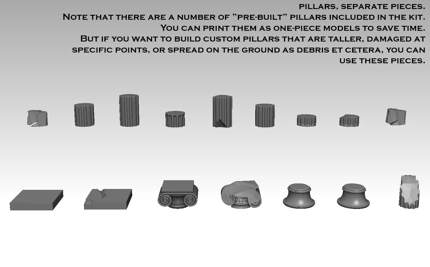 Props & Terrain STL Download - Roman Temple Builder - user2392712116