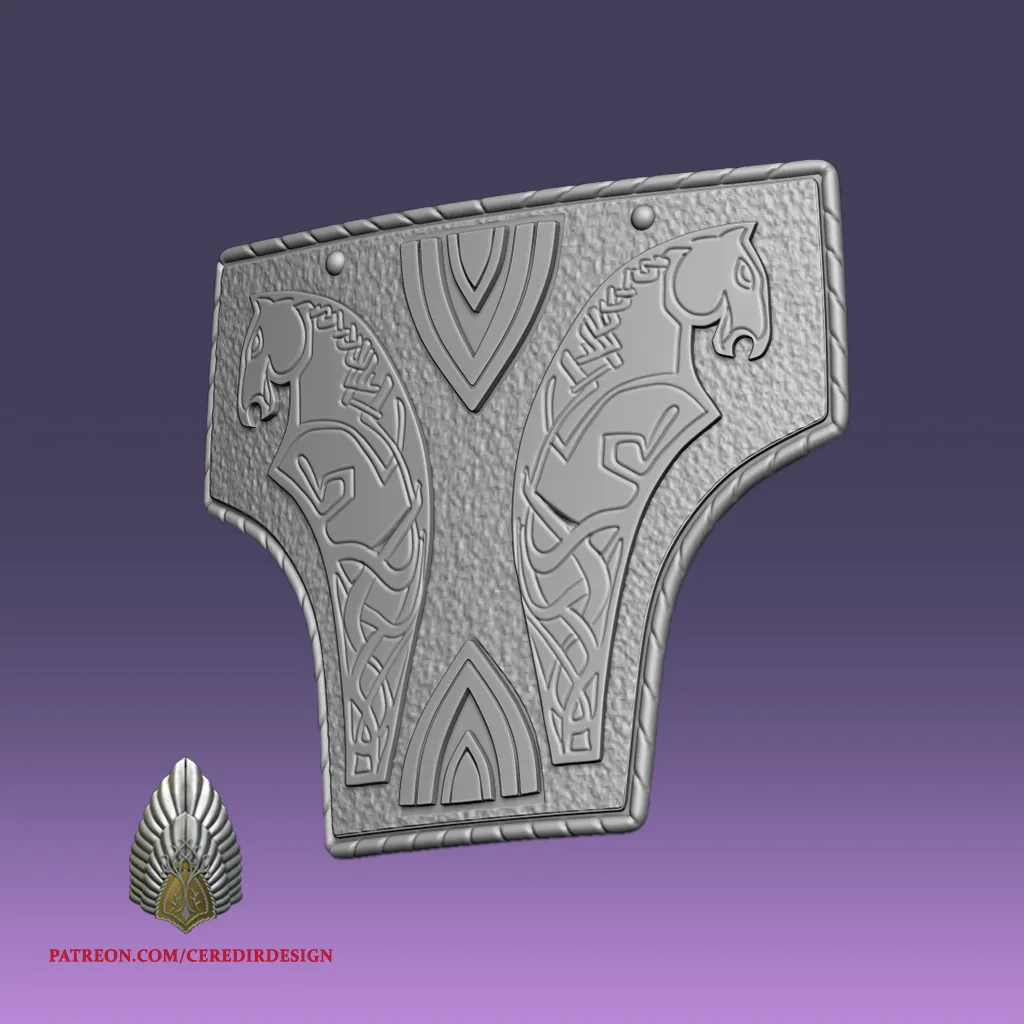 Characters & Creatures STL Download - Theoden Hip Armor lord of the ...
