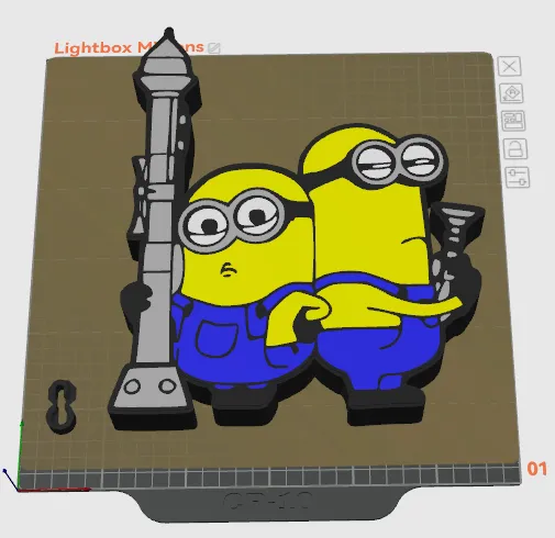 3D Printer Files | 3MF File | Lightbox Minions | Creality Cloud