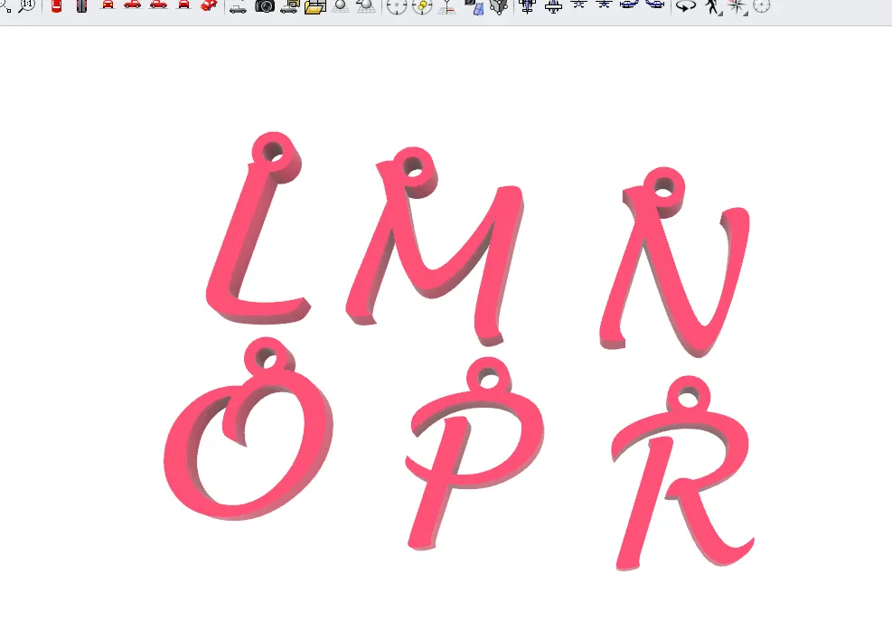 Jewelry & Accessories STL Download - NAME KEYCHAIN LETTER L TO Rby ...