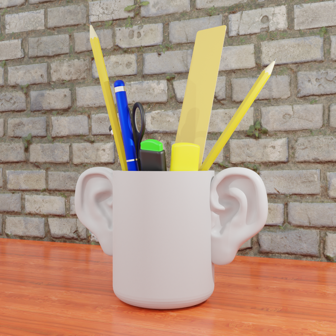pencil holder with ears | 3D models download | Creality Cloud