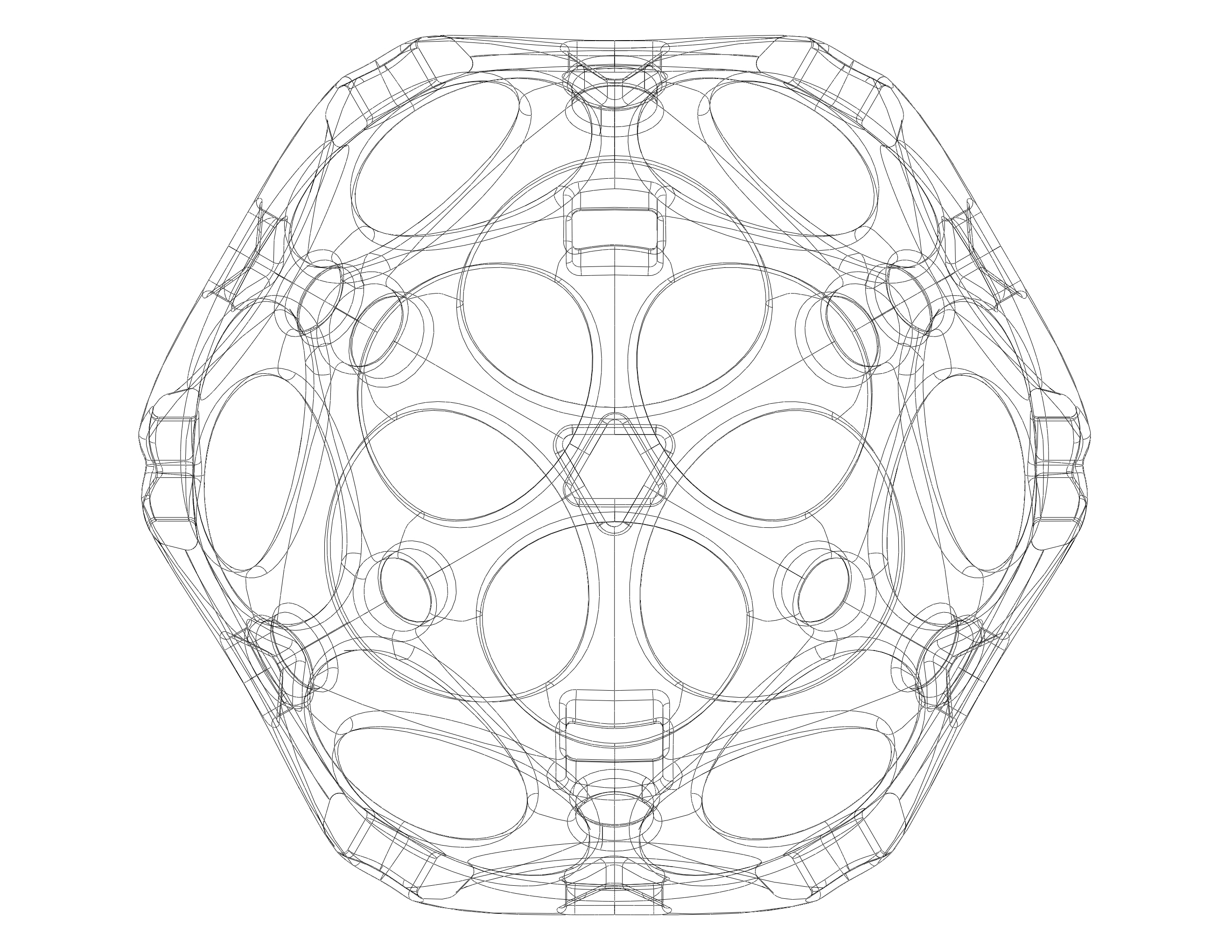 Wireframe Shape Geometric Holes Pattern Ball | 3D models download ...