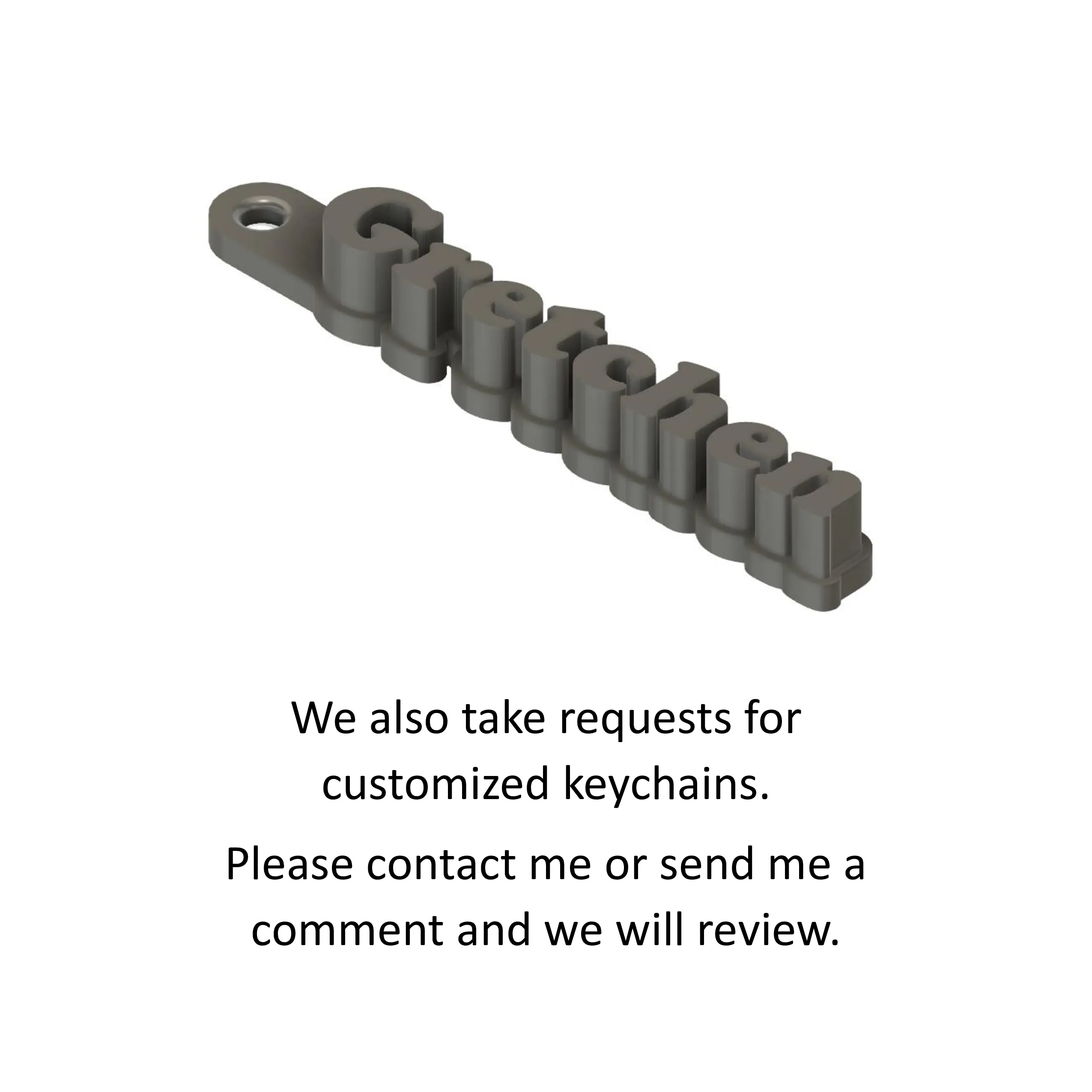 Jewelry & Accessories STL Download - Gretchen Keychain / Keyringby ...