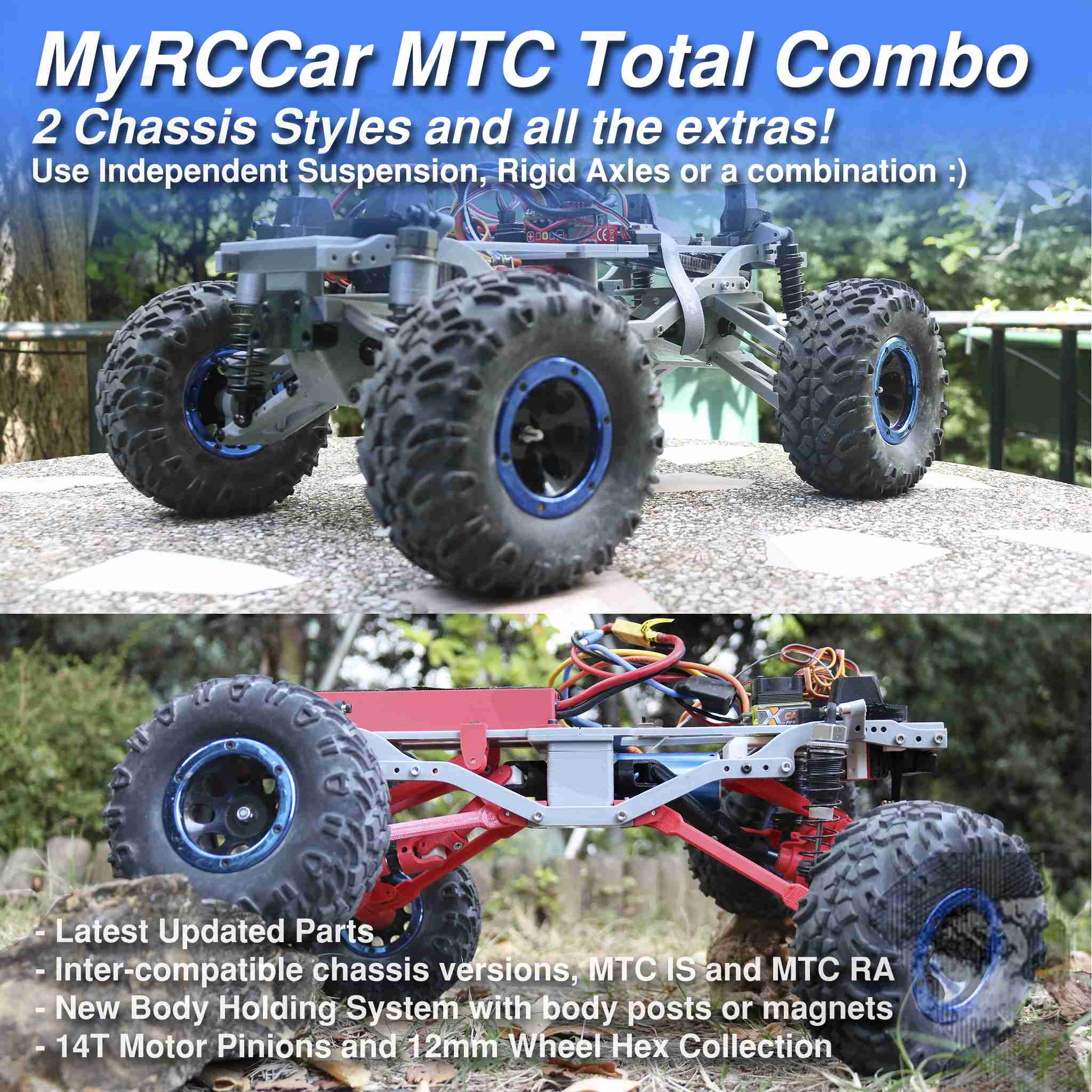 MyRCCar MTC Total RC Chassis for 1/10 Monster Crawler RC Car | 3D ...