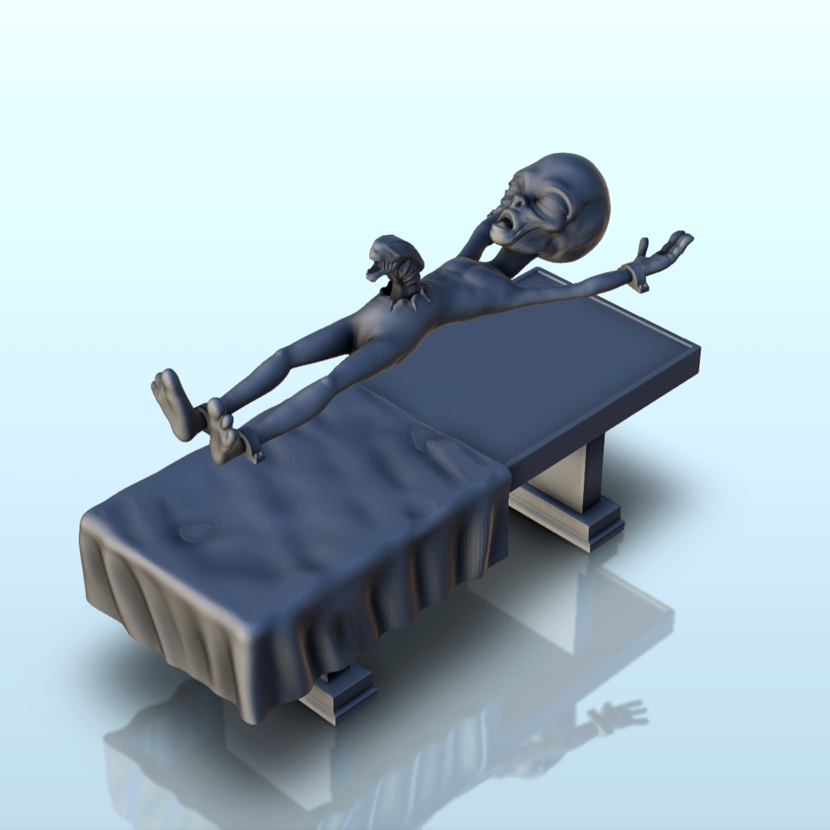 Alien on operating table with baby-alien (11) (+ pre-support | 3D ...