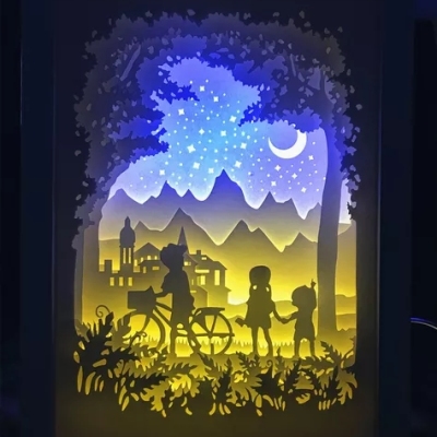 Printable Paper Cut Shadow Box