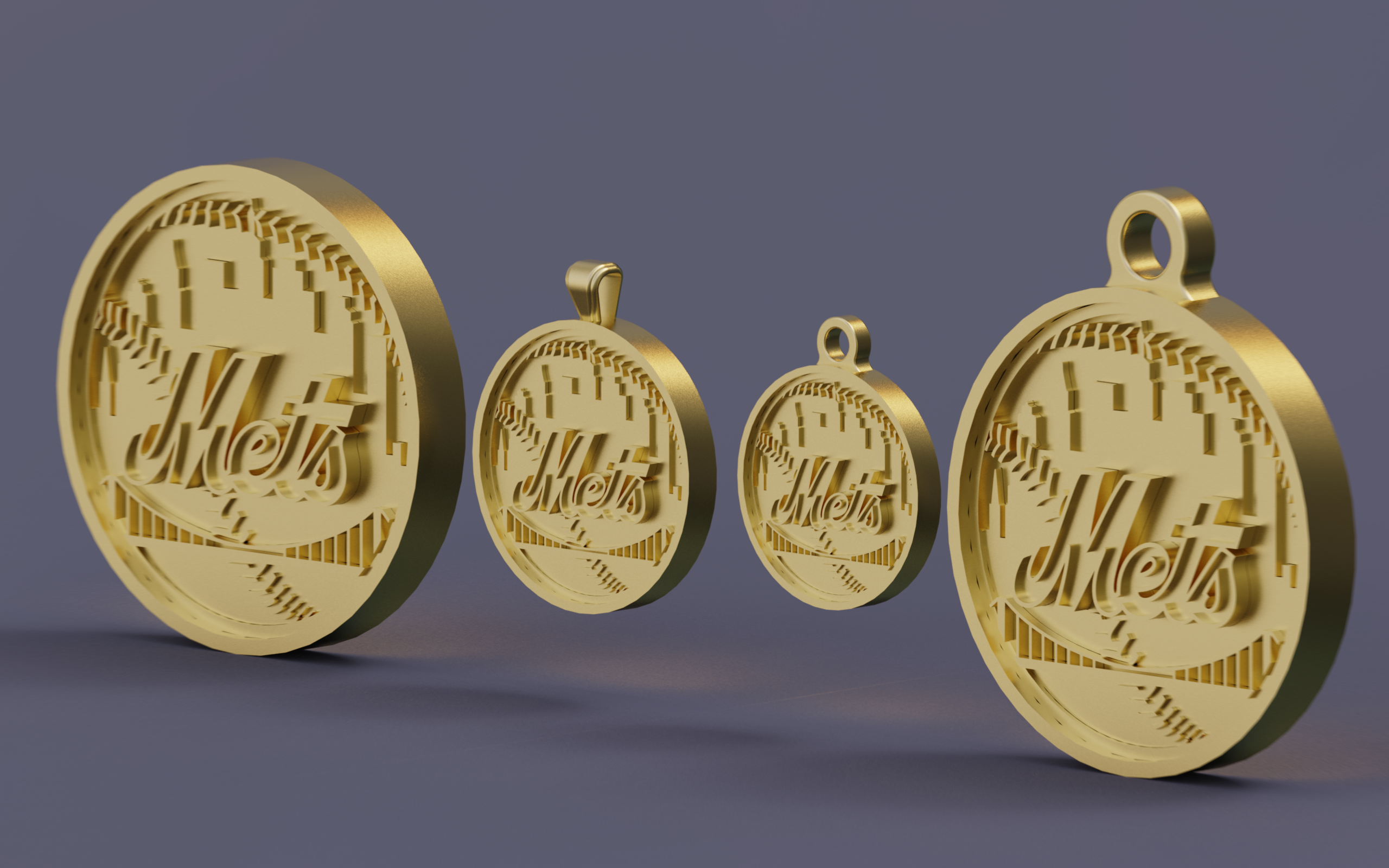 New York Mets logo, pendant, keychain, ear ring | 3D modeller indir ...