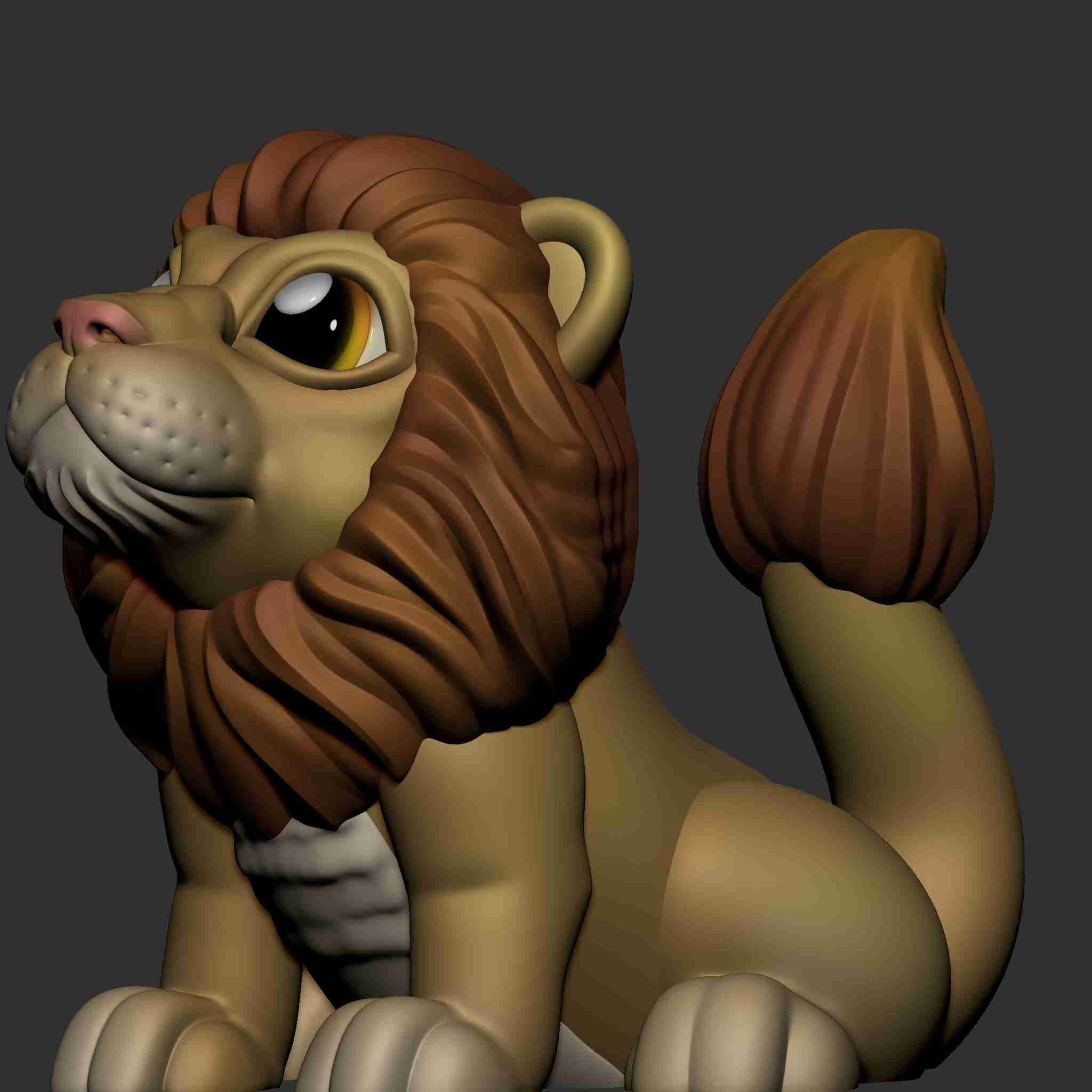 CUTE LION (PRINT IN PLACE) | 3D models download | Creality Cloud