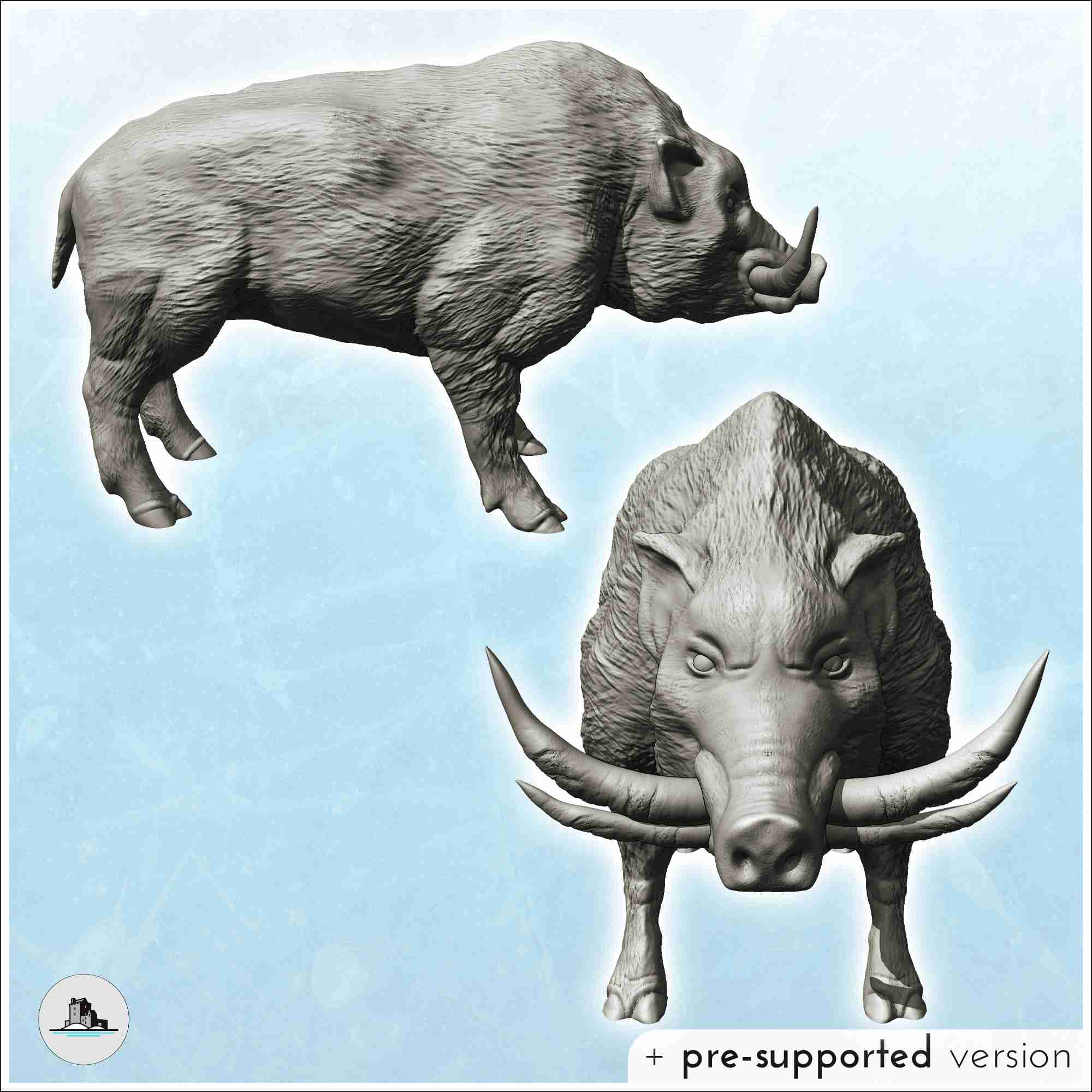 Boar (2) - miniatures animal RPG tabletop scenery | 3D models download ...