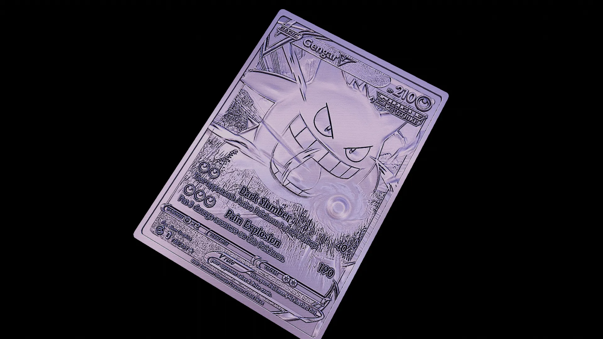 Board Games & Card Games STL Download - Gengar Pokemon cardby Jlo3d