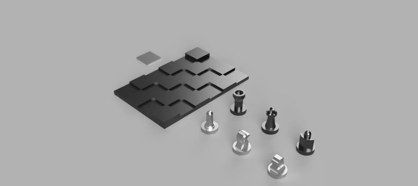 Board Games & Card Games STL Download - Mini Prince Chess (variation of ...