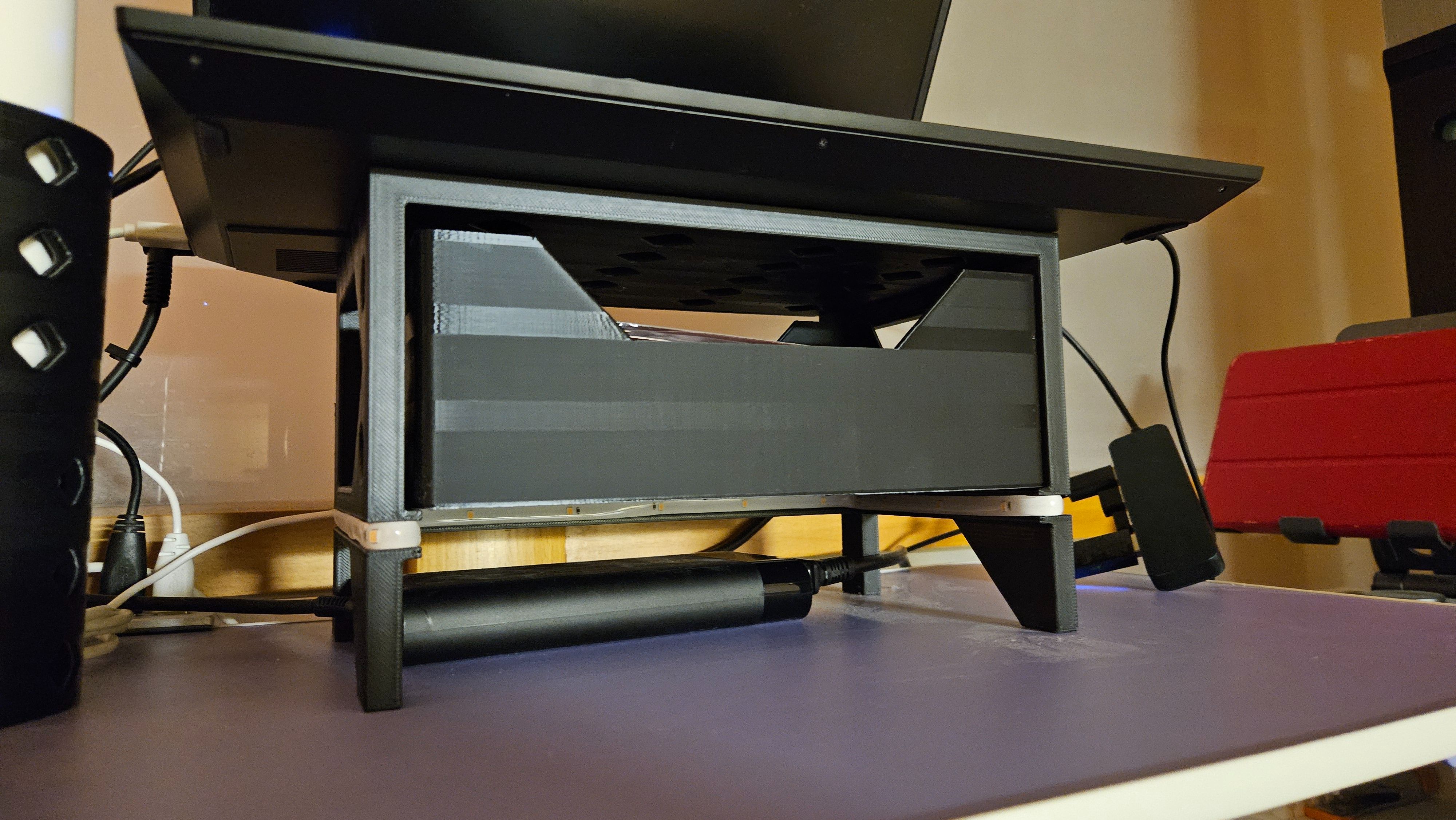 MULTIFUNCTION STANDS WITH STORAGE AND LED LIGHT STRIP | 3D models ...