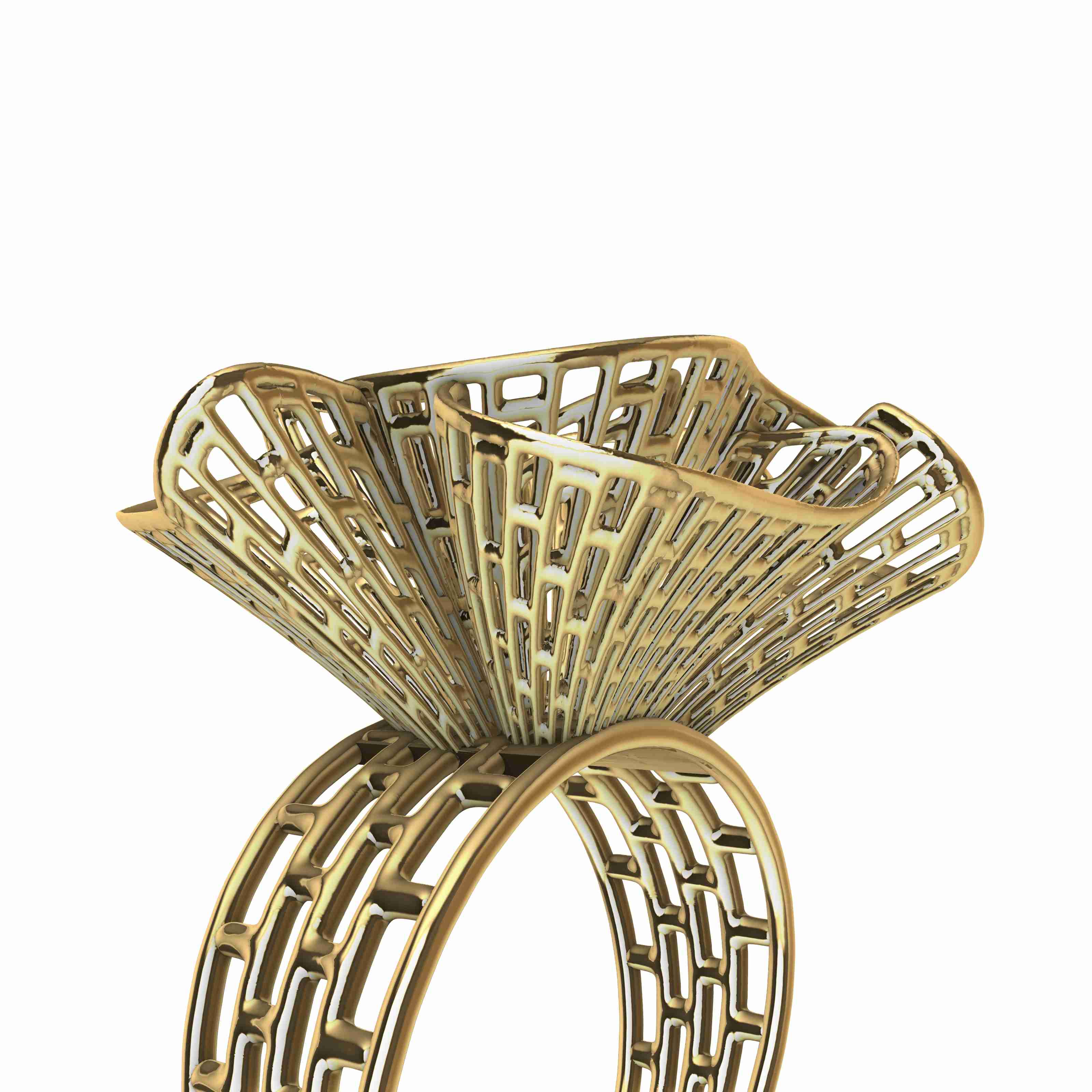 Brick Patterned Jali Turkish Style Ring | 3D models download | Creality ...