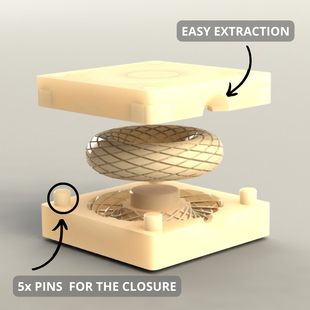 RODIN COIL MODEL SILICONE FORMING - 105 X 105 X 38 mm | 3D models ...