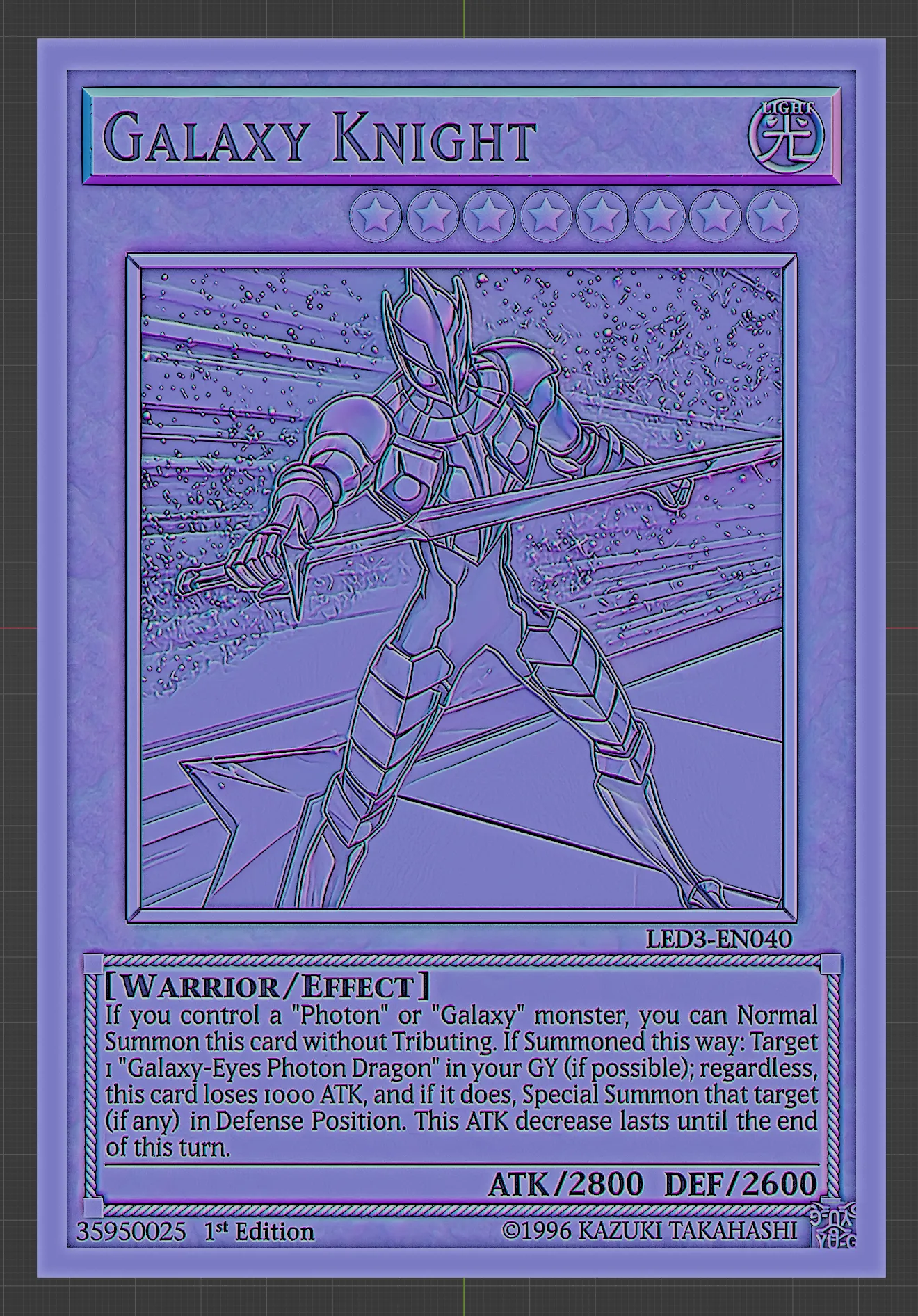 Free Other STL Download - Galaxy Knight - yu-gi-oh!by Wsonuchiha3D