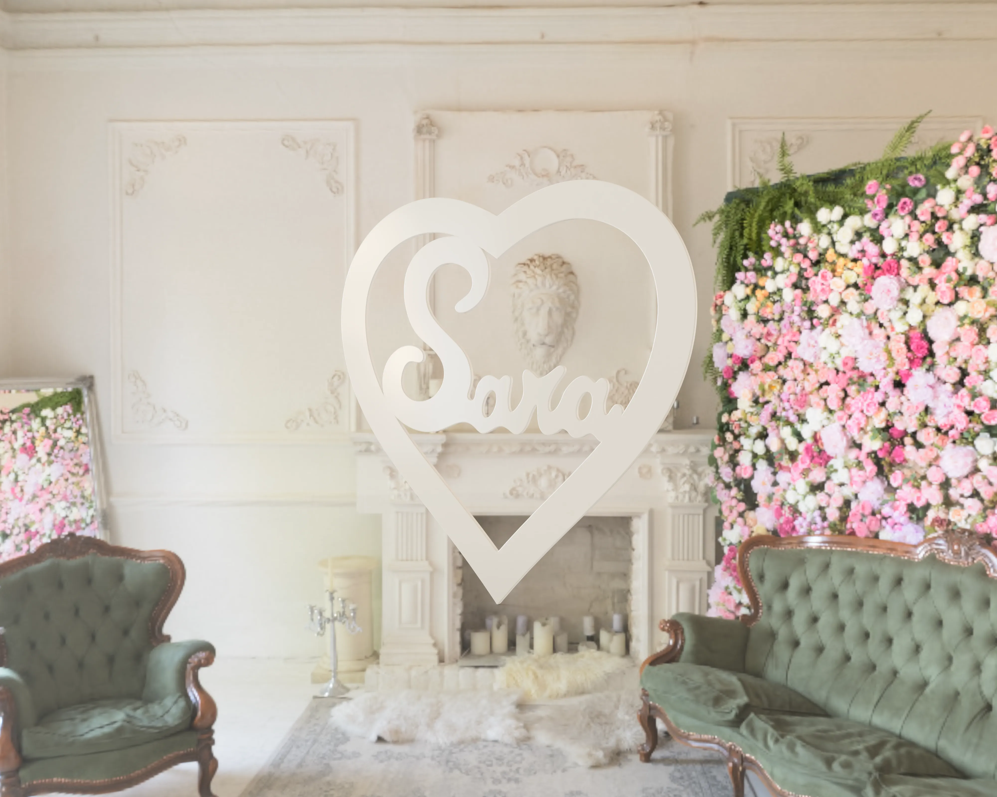 Big heart mold with Sara name | 3D models download | Creality Cloud