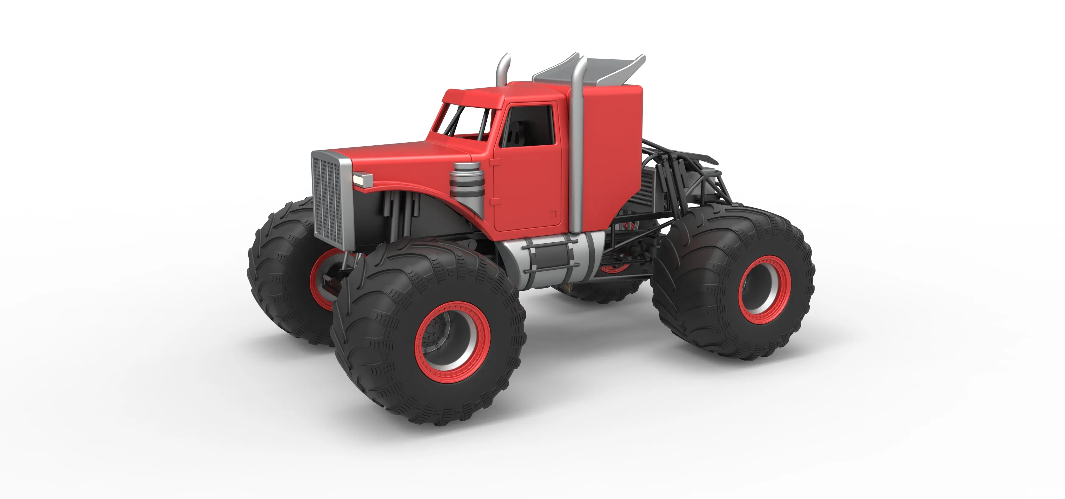 Vehicles & Machinery STL Download - Monster Semi Truck Scale 1:25by ...